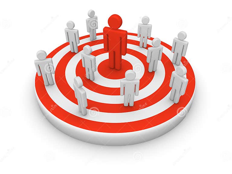 Men on target stock illustration. Illustration of leadership - 22581403