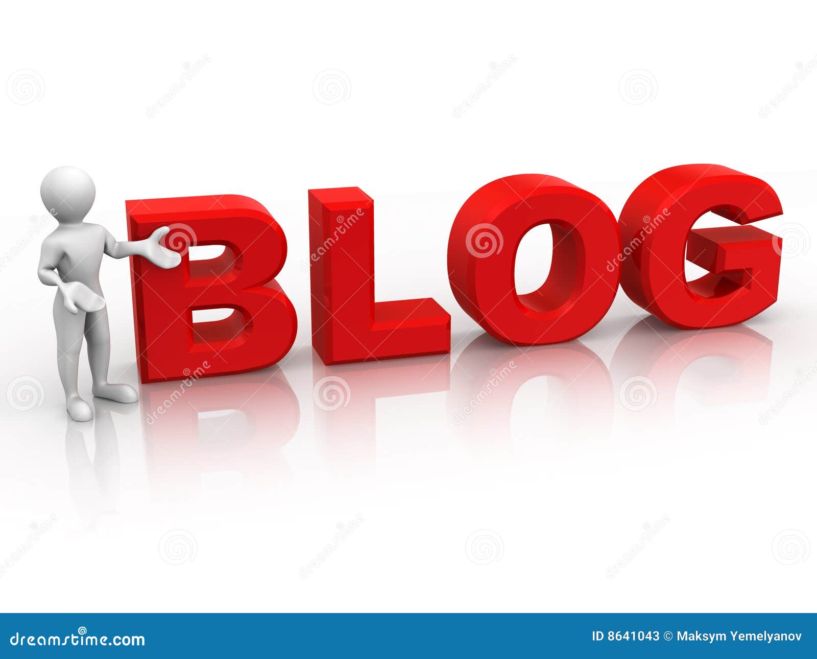 Men with text BLOG stock illustration. Illustration of human - 8641043