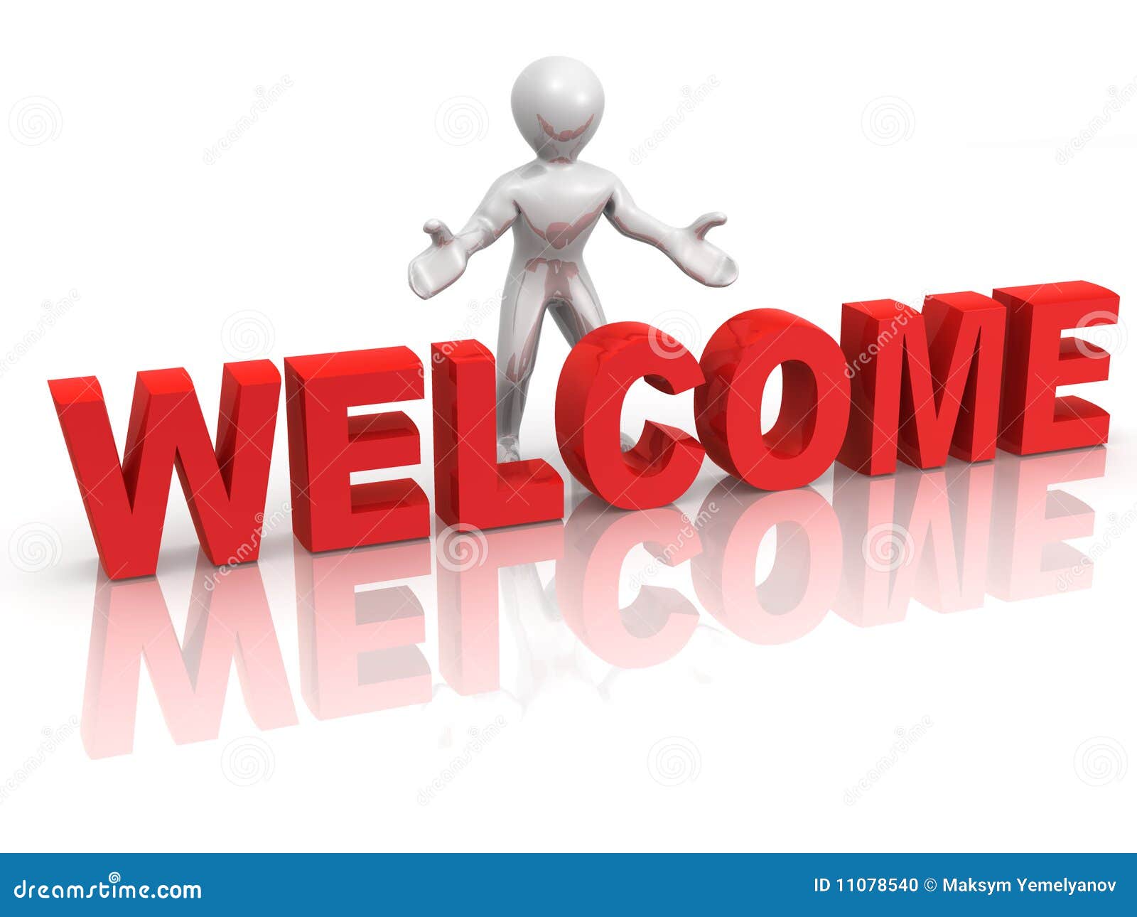 Men with text welcome stock illustration. Illustration of shape - 11078540