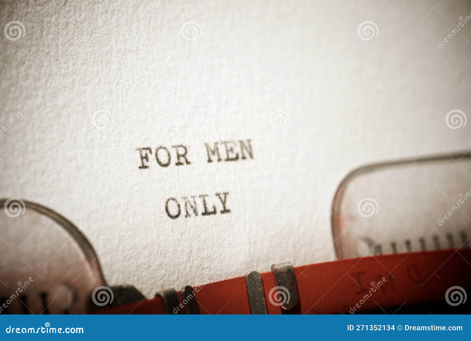 For men only text stock photo. Image of typescript, discrimination ...