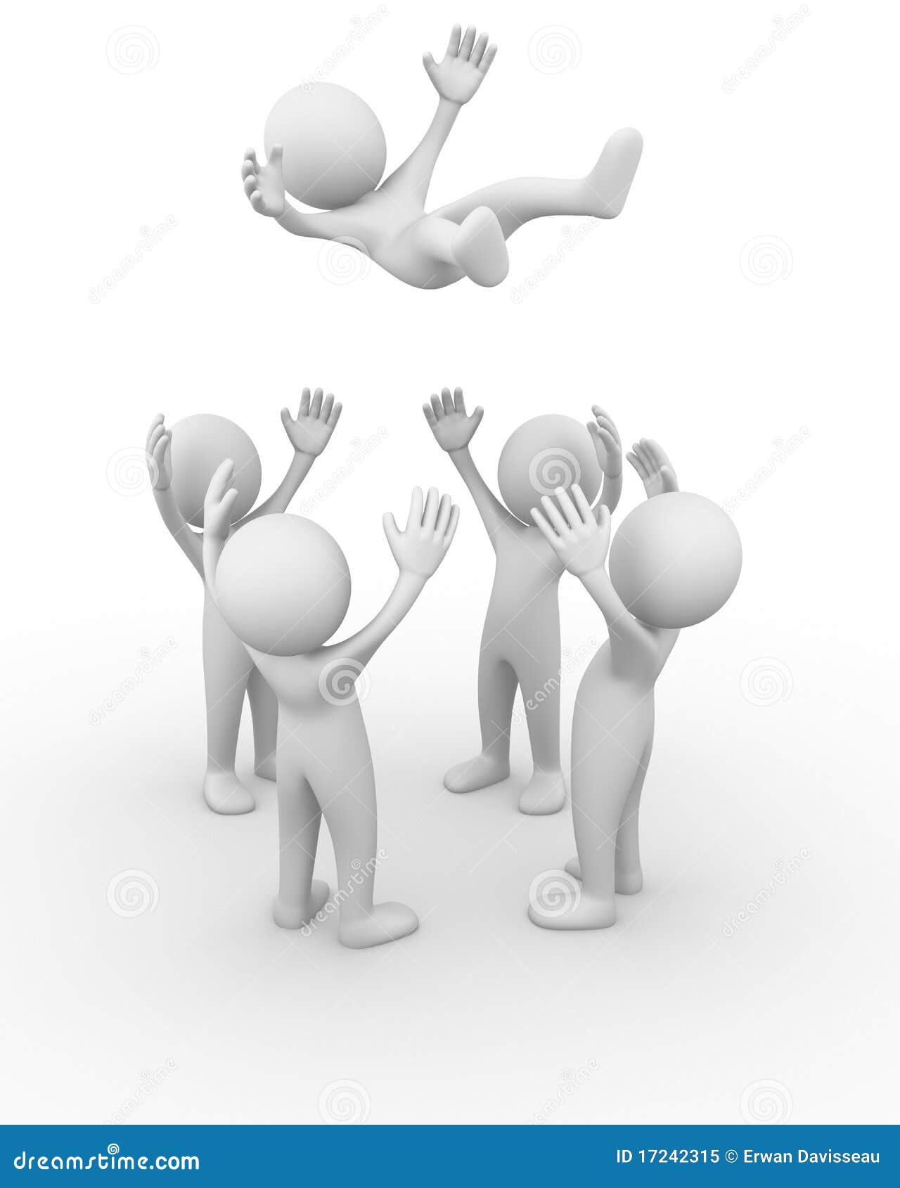 Men throwing one of them stock illustration. Illustration of leadership ...