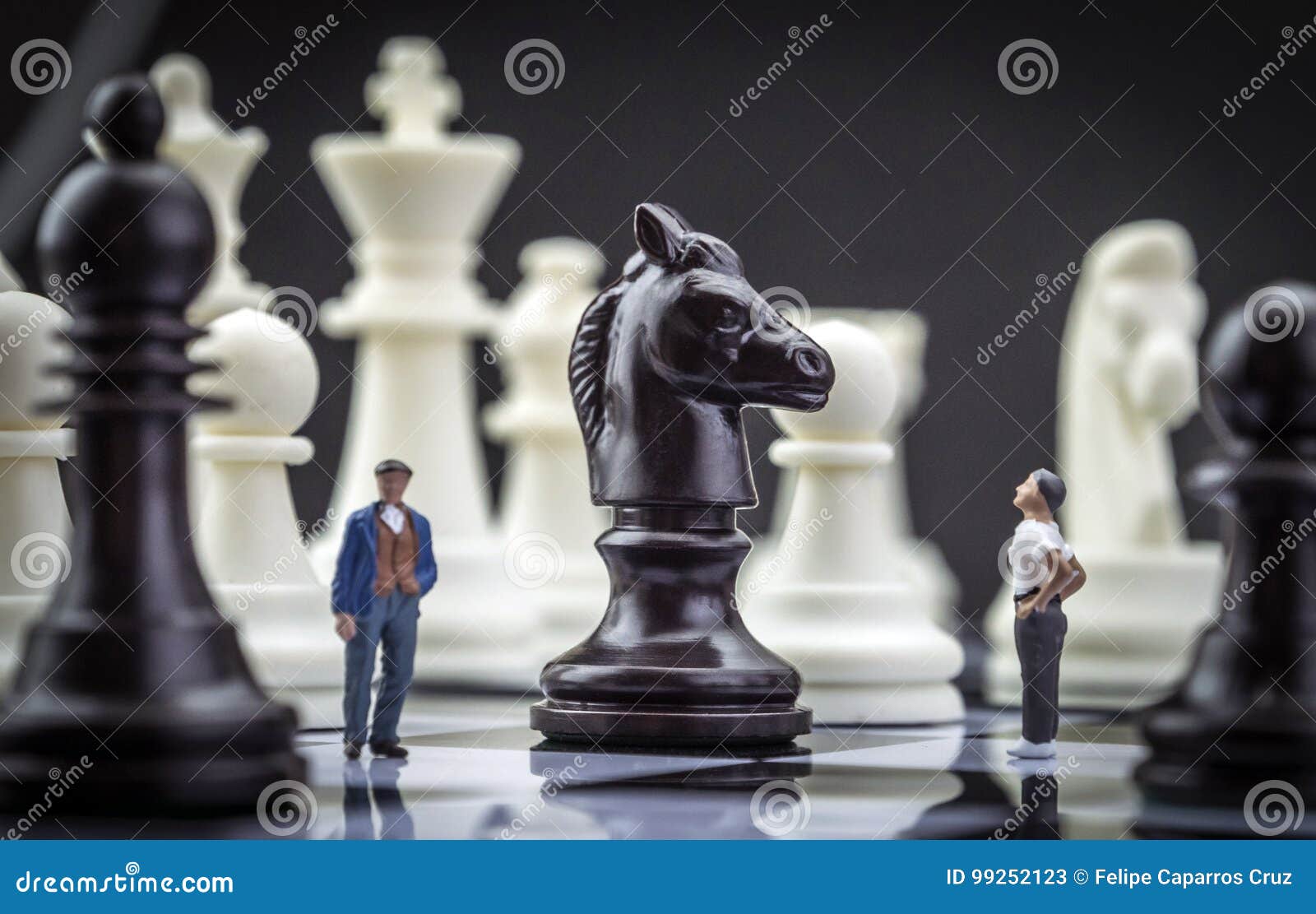 Men Thumbnail within a Game of Chess Stock Image - Image of miniature ...