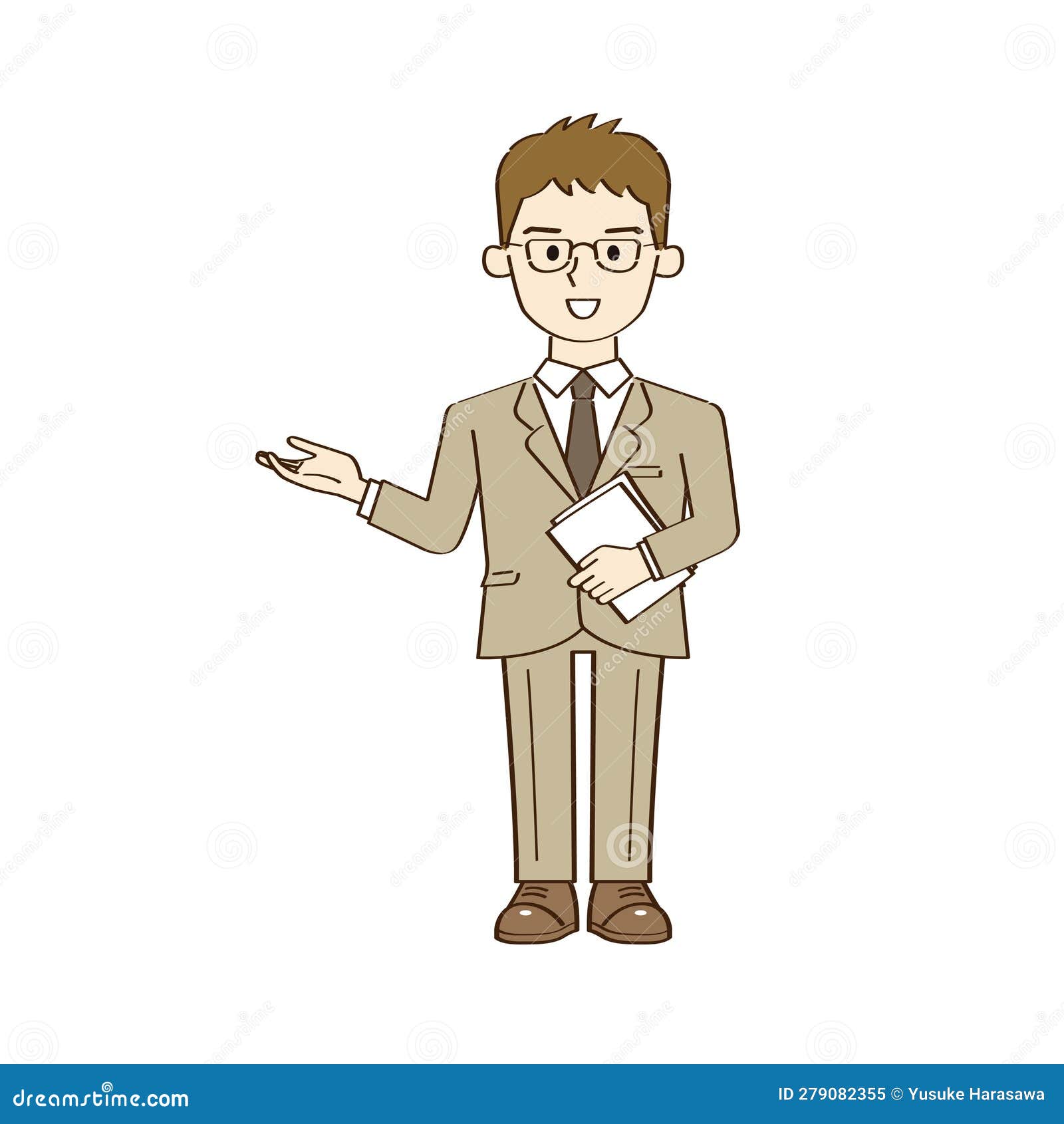 Men to be introduced stock vector. Illustration of hand - 279082355