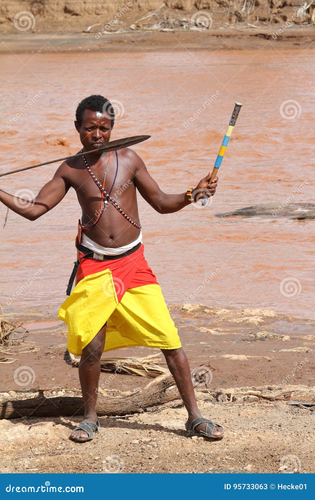 Men from the Tribe of Samburu in Kenya Stock Image - Image of headdress ...