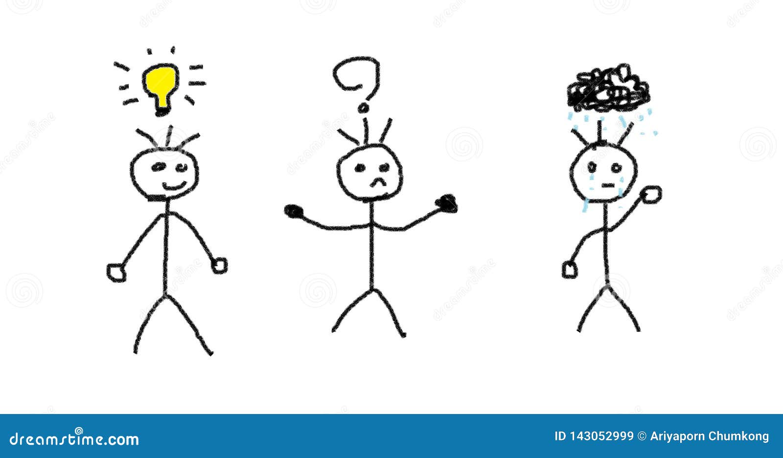 Men with various emotions stock illustration. Illustration of light ...