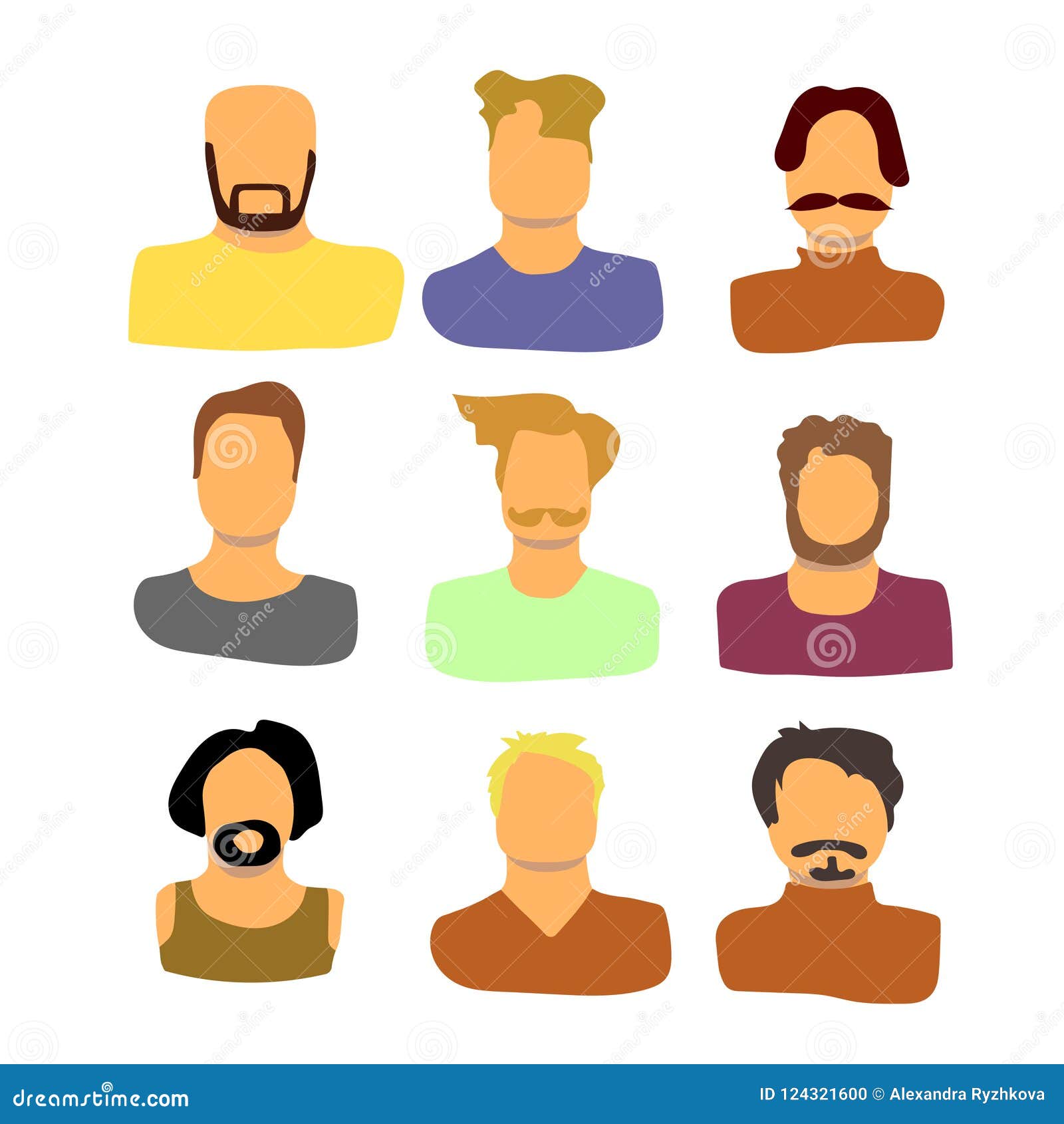 Men vector set stock illustration. Illustration of flat - 124321600