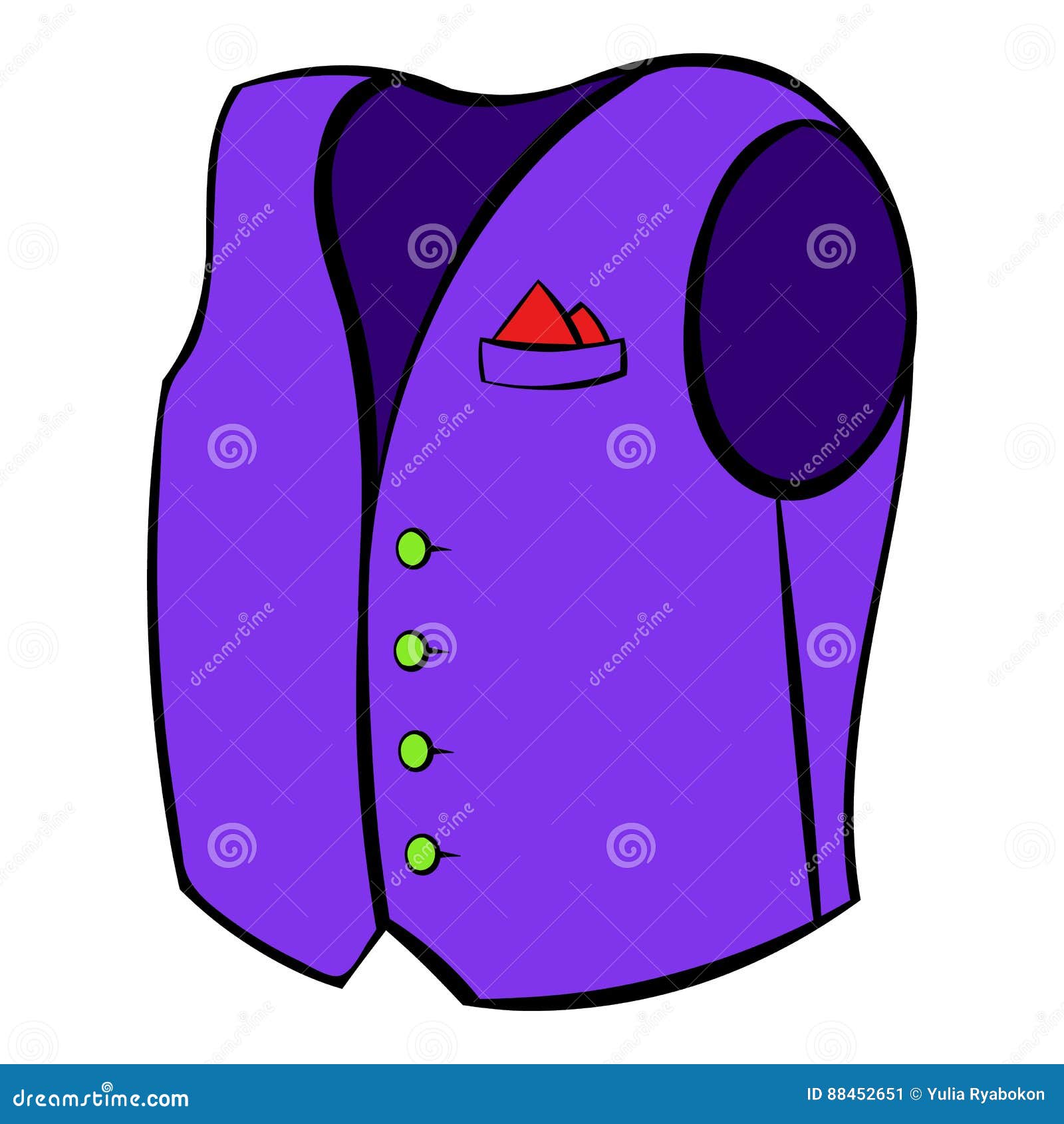 Men vest icon cartoon stock vector. Illustration of shirt - 88452651