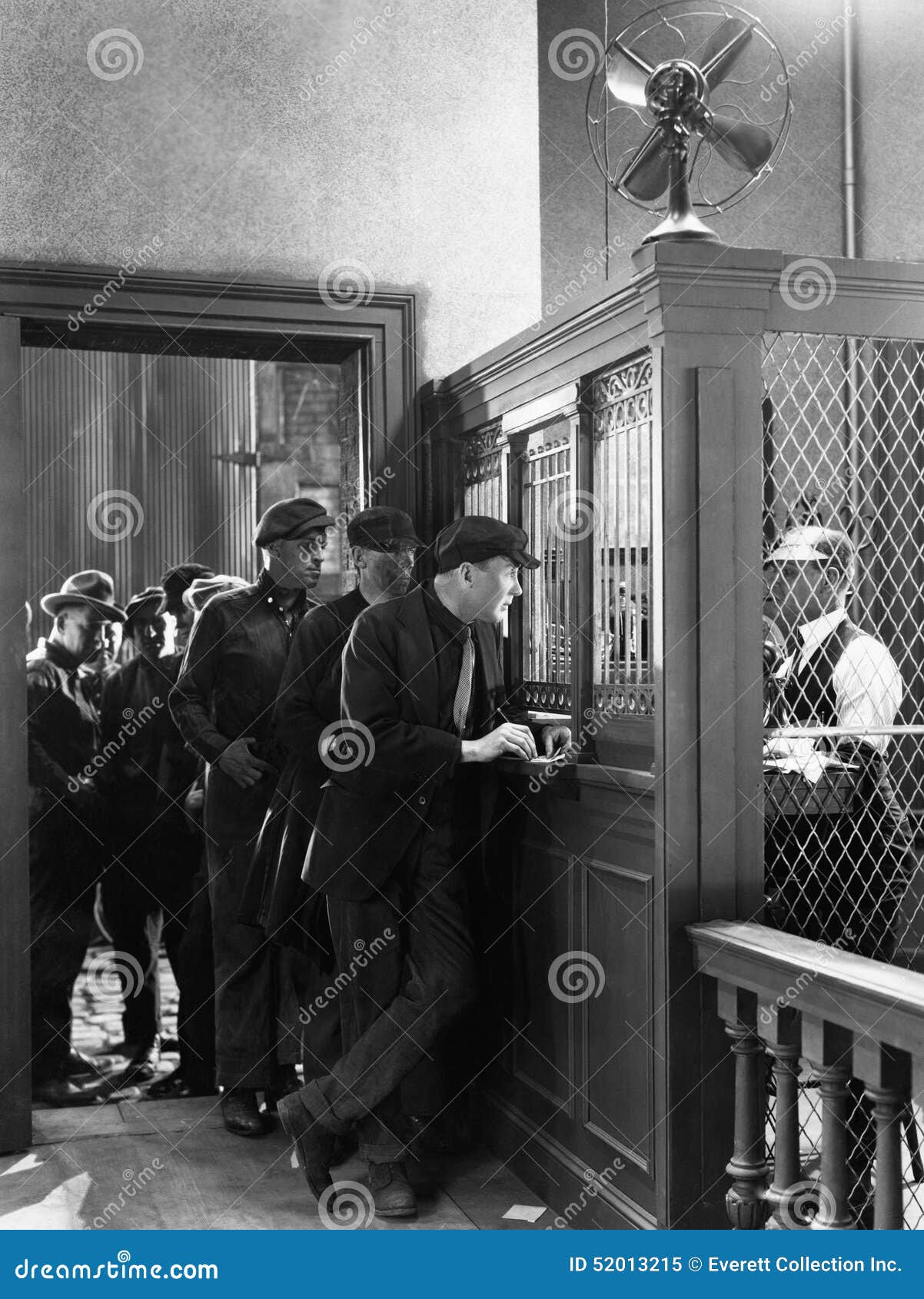 Men Waiting in Line To Place Bets Stock Image - Image of entertain ...
