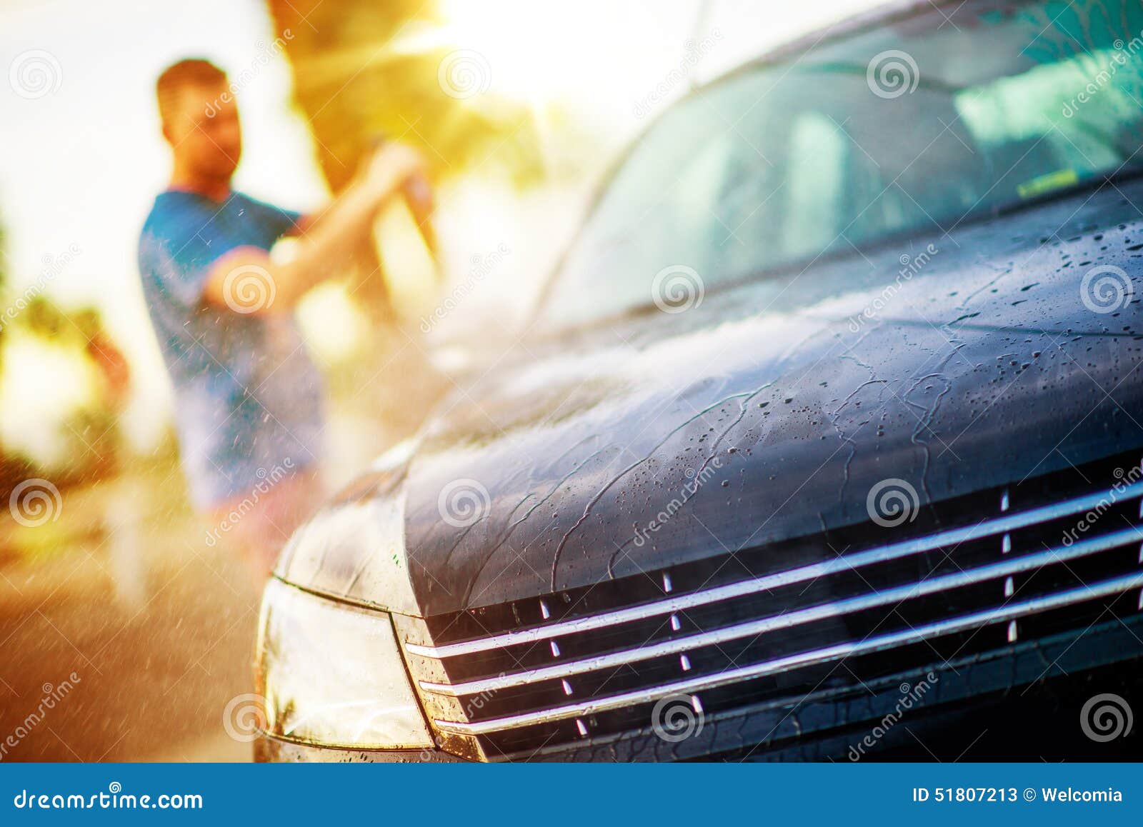 Men Washing His Car stock image. Image of high, transport - 51807213