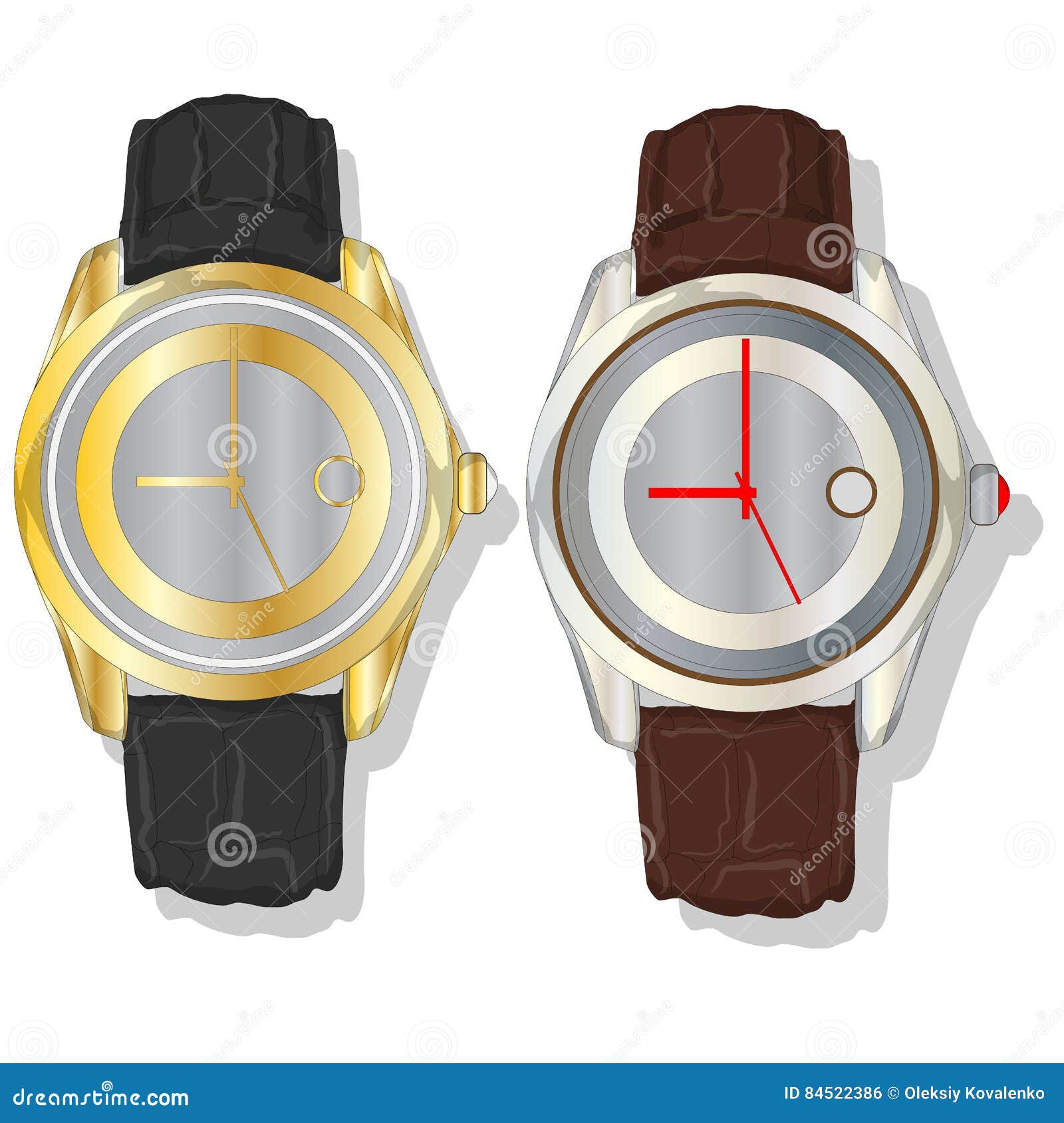 Men Watch Classic Design Vector Stock Vector - Illustration of ...