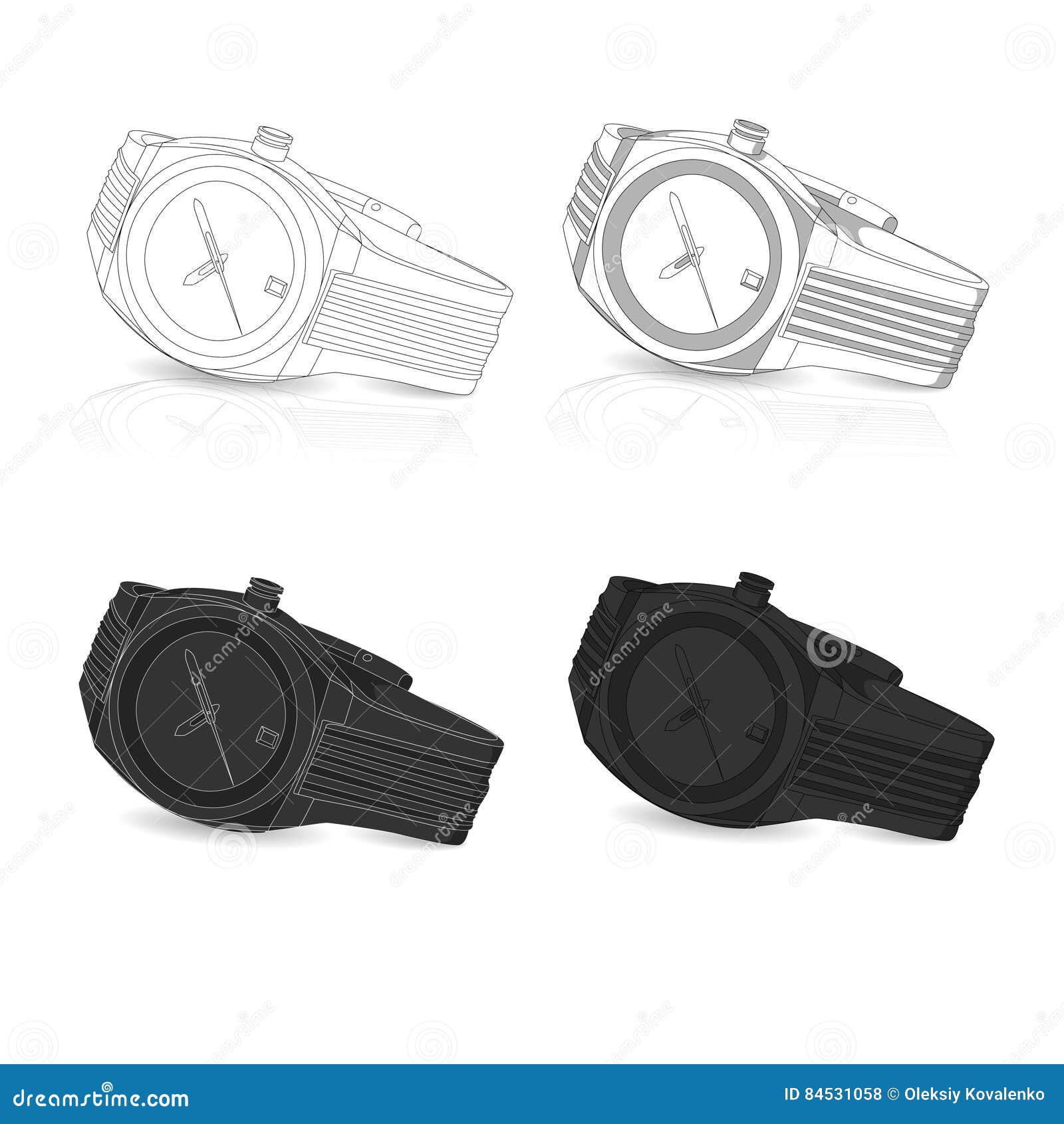 Men Watch Classic Design Vector Stock Vector - Illustration of business ...