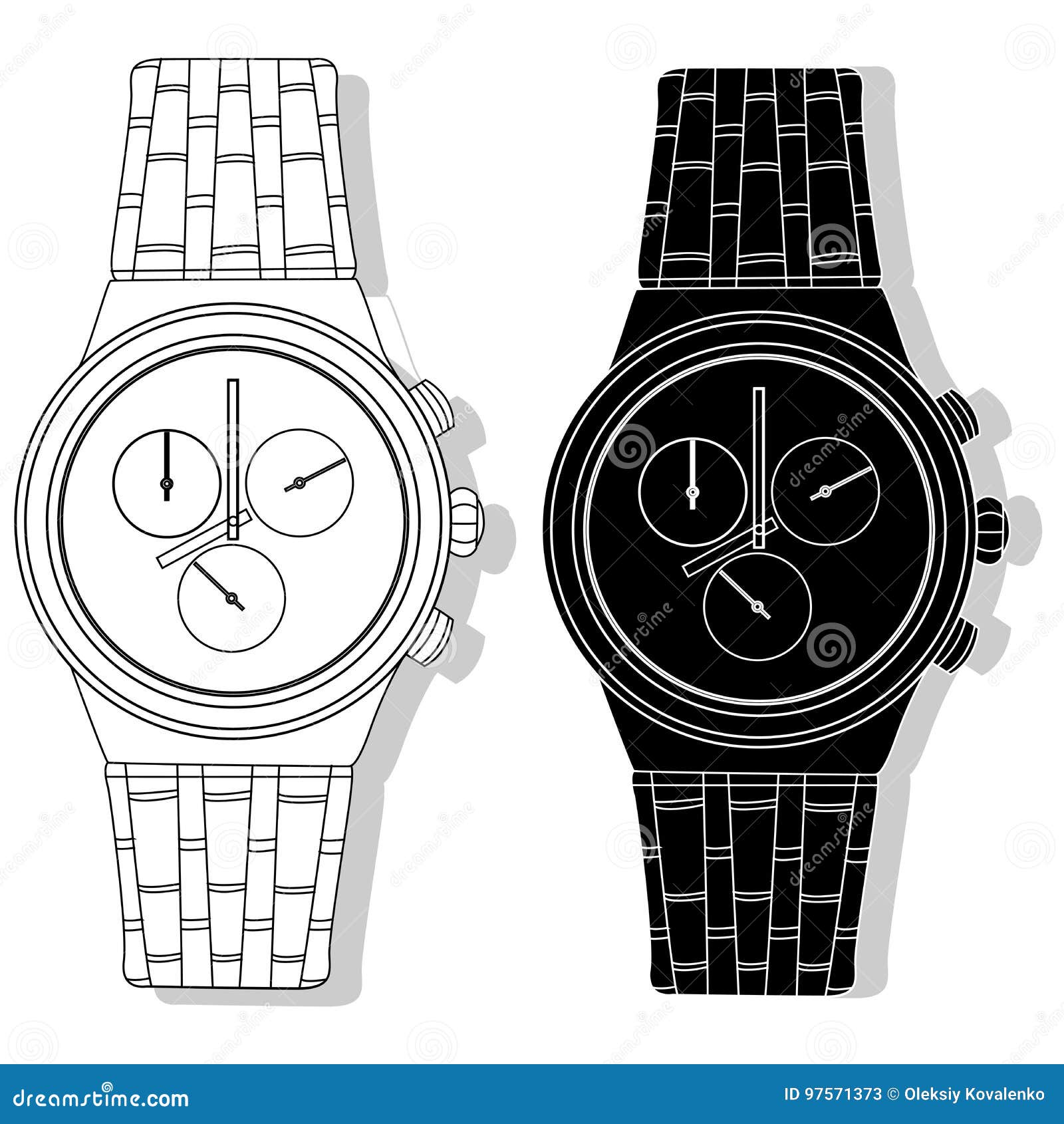 Men Watch Classic Design Vector Stock Vector - Illustration of time ...
