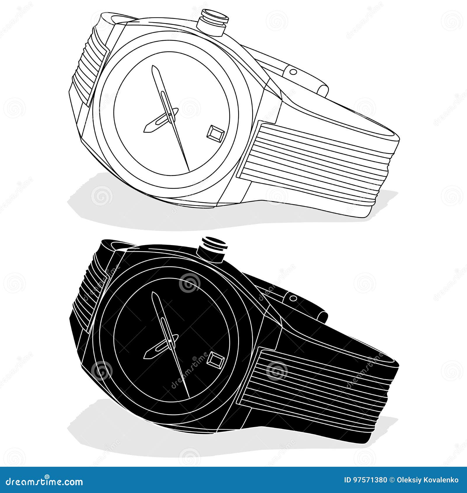 Men Watch Classic Design Vector Stock Vector - Illustration of ...