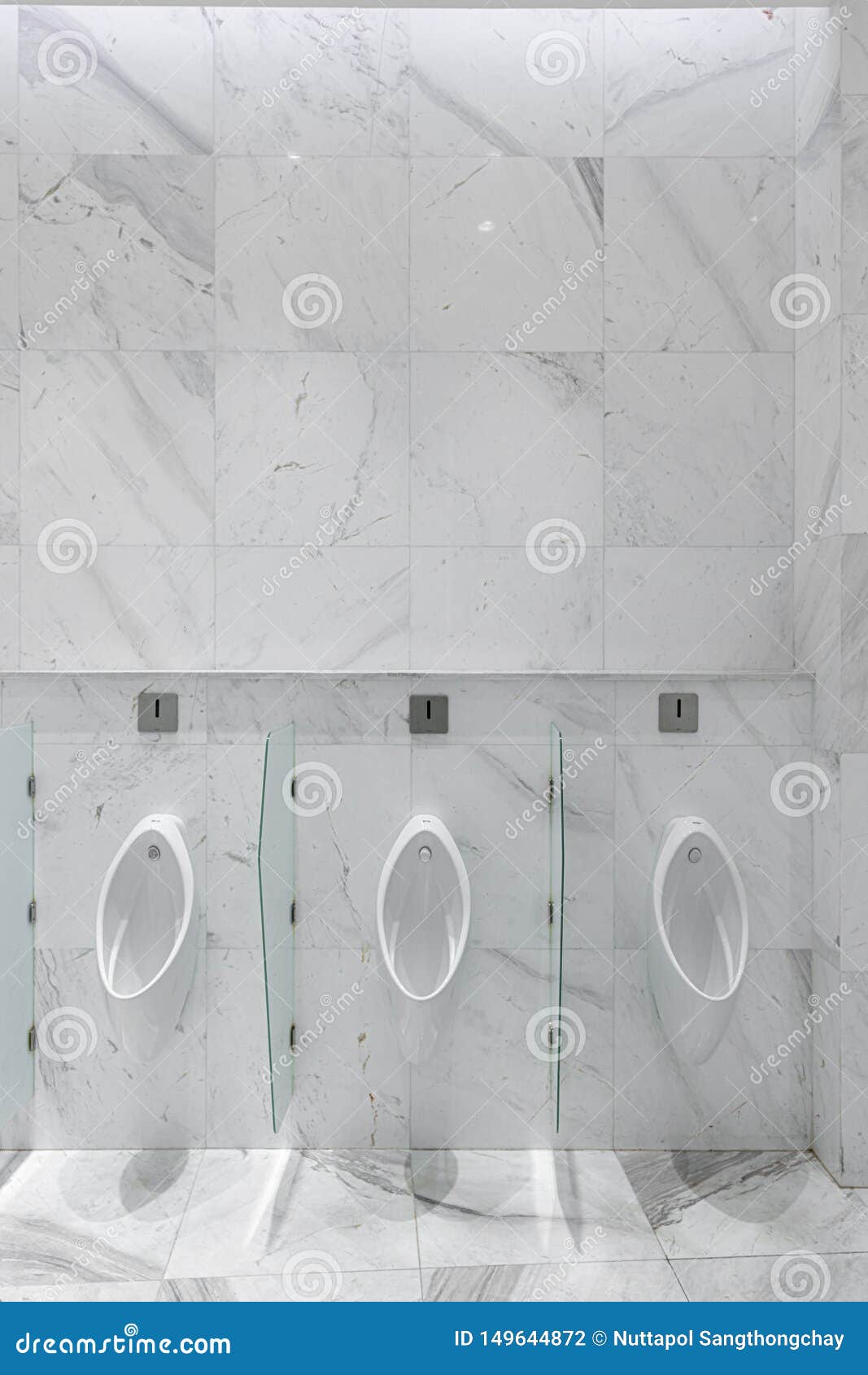 Men Wc Urinal Area in White Marble Tile Mood / Interior Design ...