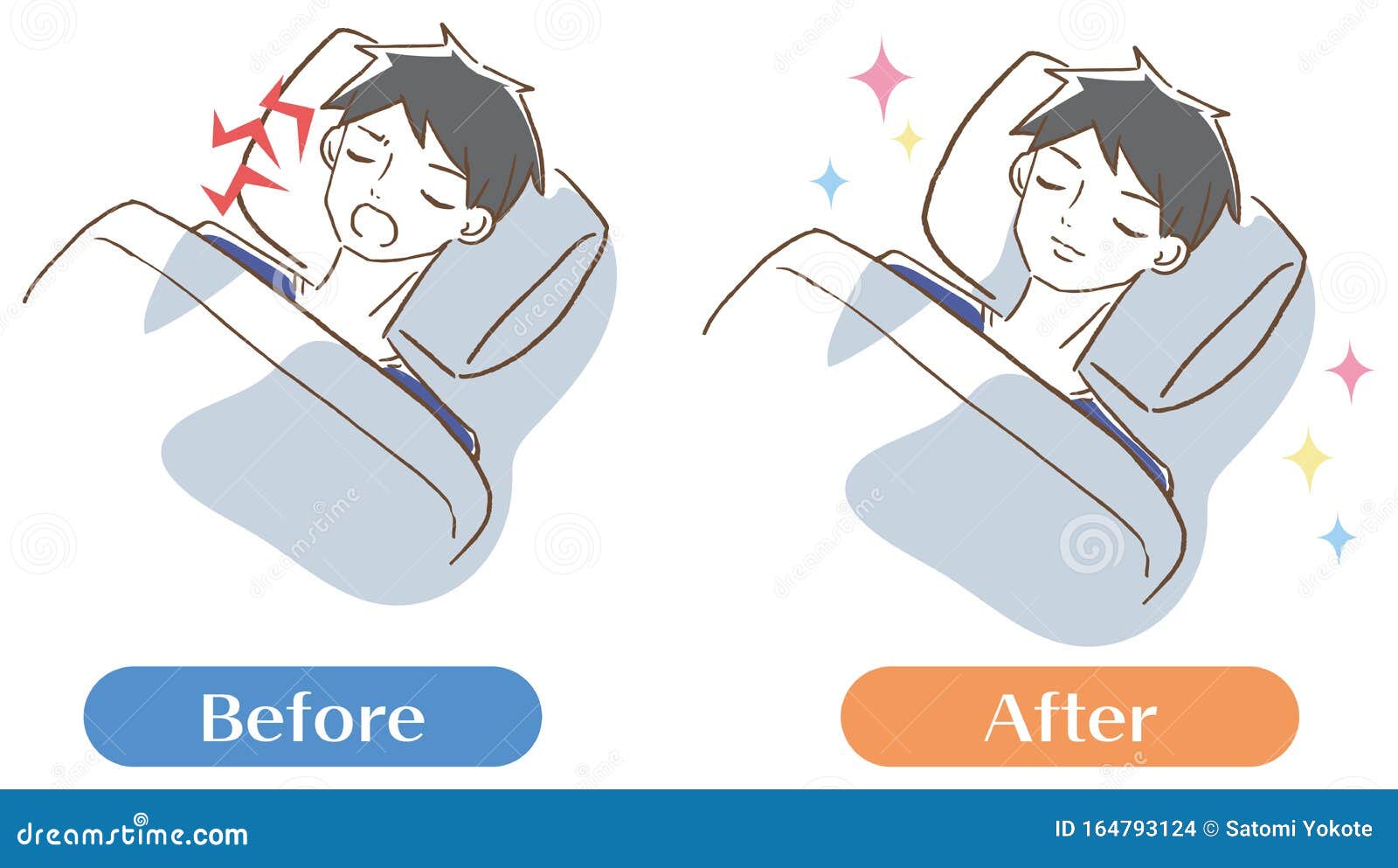 Men Who Grind Teeth Set Vector Illustration | CartoonDealer.com #164793124