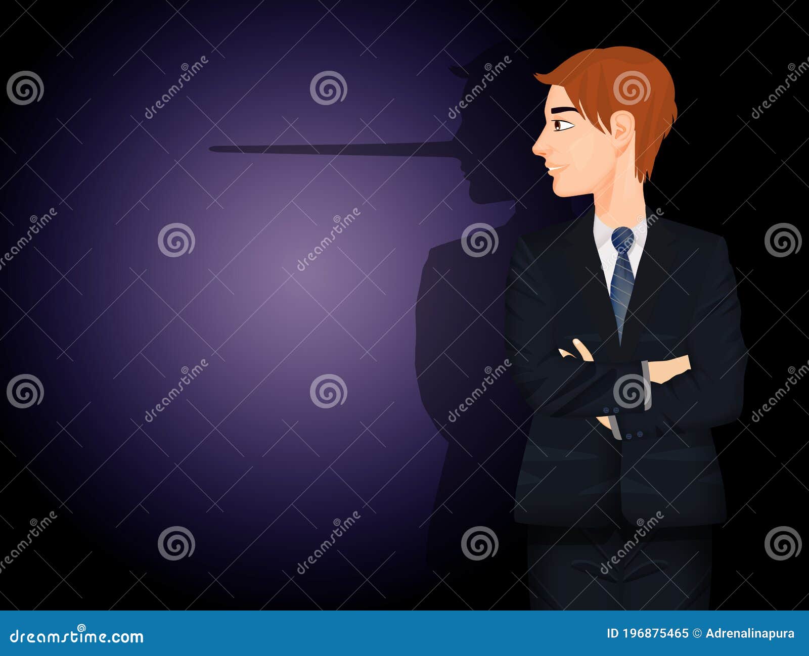 Men who lie stock illustration. Illustration of problem - 196875465