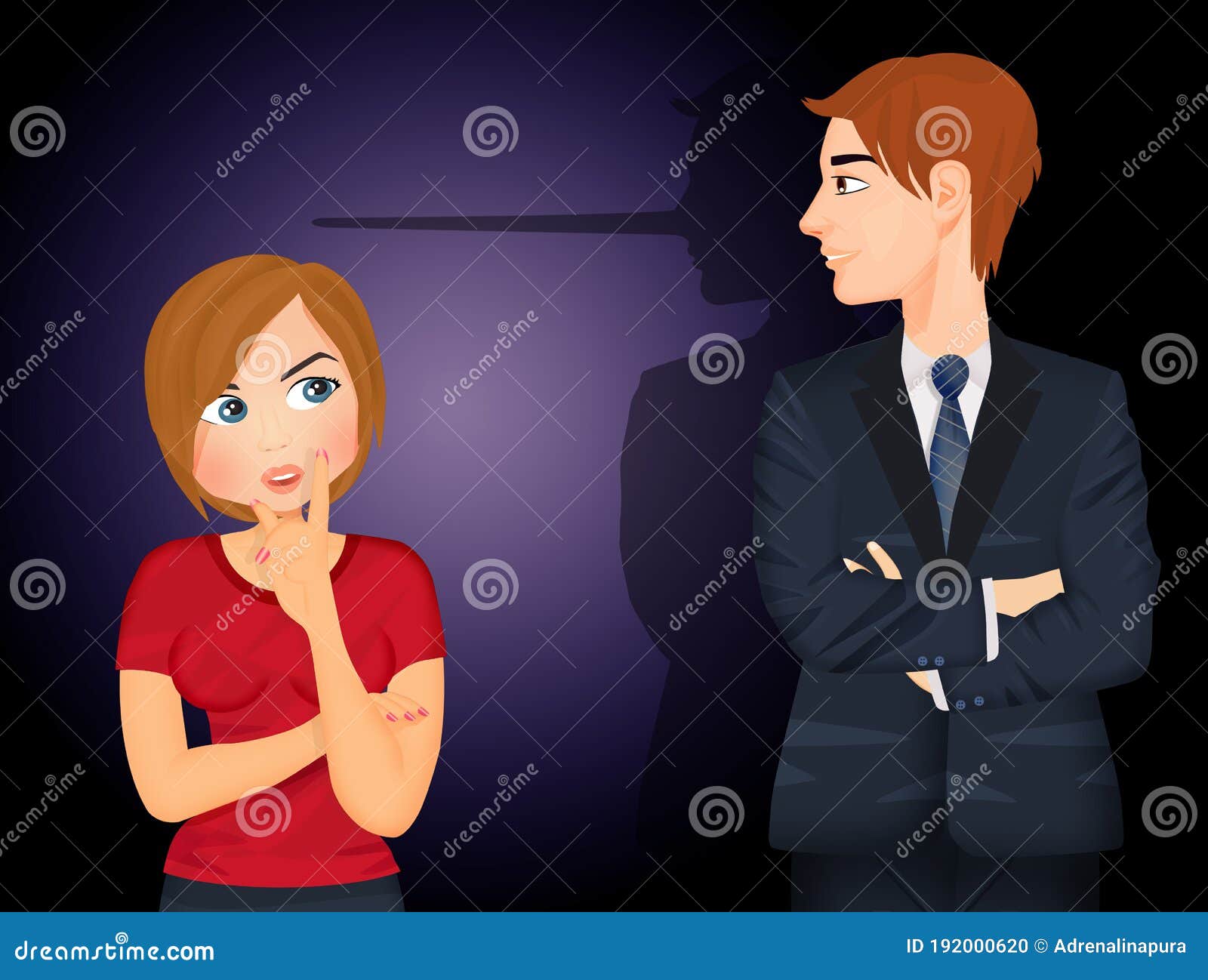 Men who lie to women stock illustration. Illustration of women - 192000620