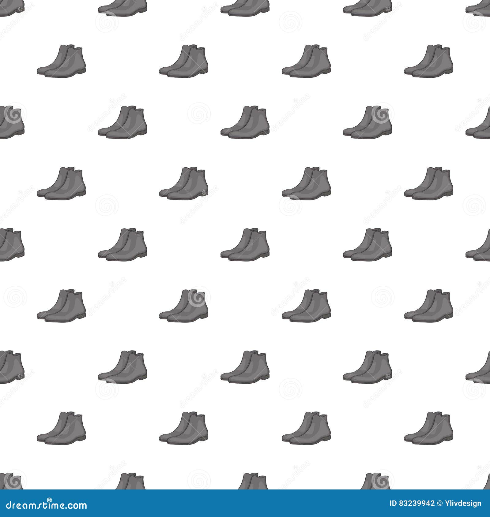 Men Winter Boot Pattern, Cartoon Style Stock Vector - Illustration of ...