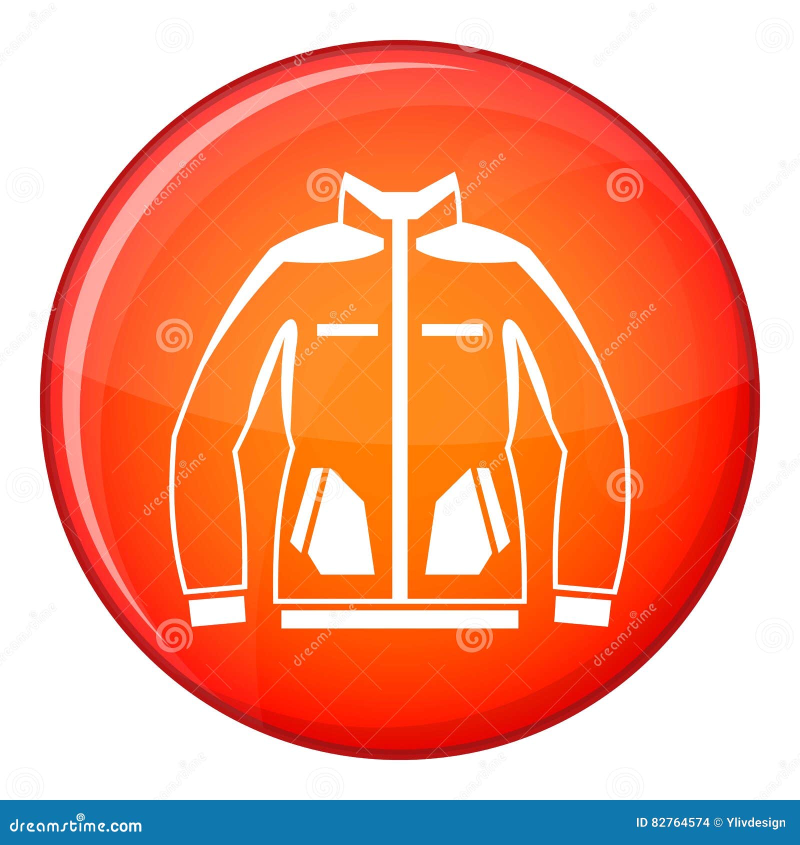 Men Winter Jacket Icon, Flat Style Stock Vector - Illustration of ...