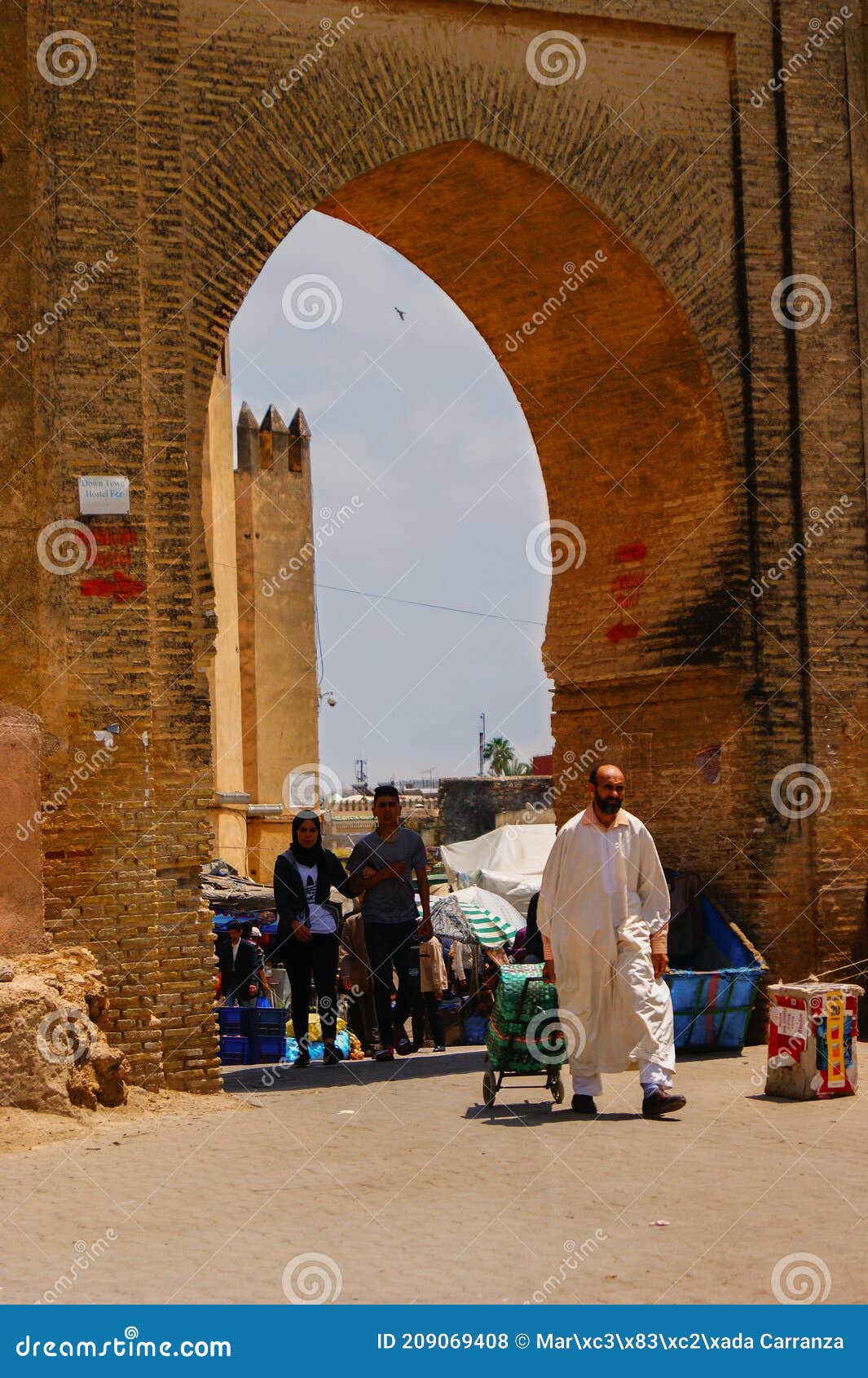Men Wolking at Morocco Near the Arc Editorial Stock Photo - Image of ...
