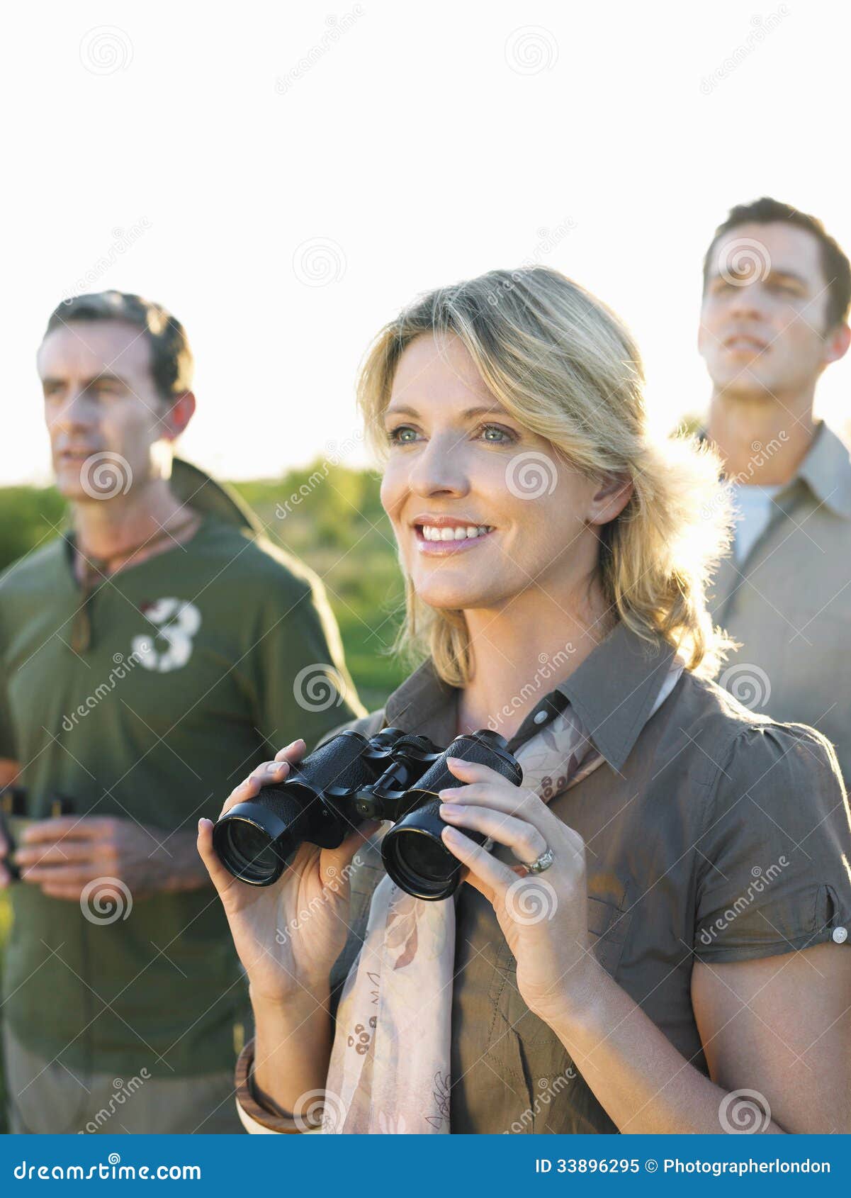 Men and Woman Looking at View Stock Image - Image of looking, adventure ...