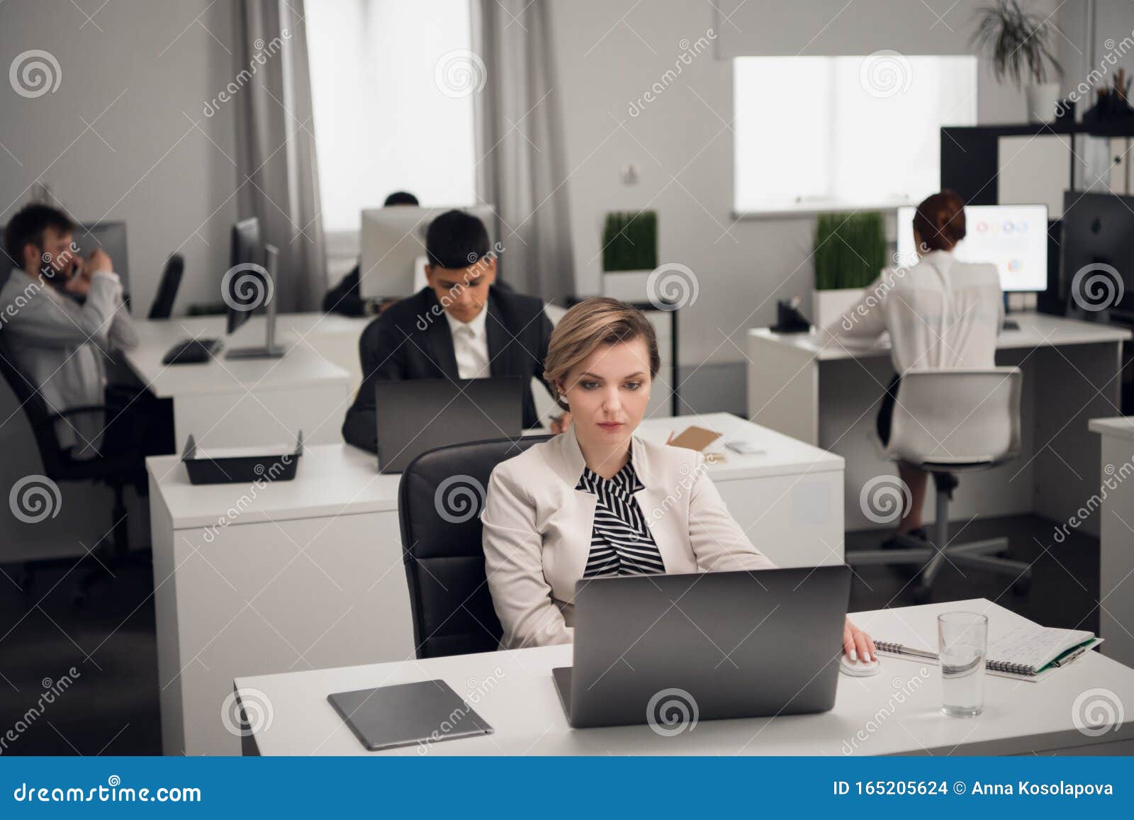 Men and Women are Busy with Work Stock Photo - Image of sitting, team ...