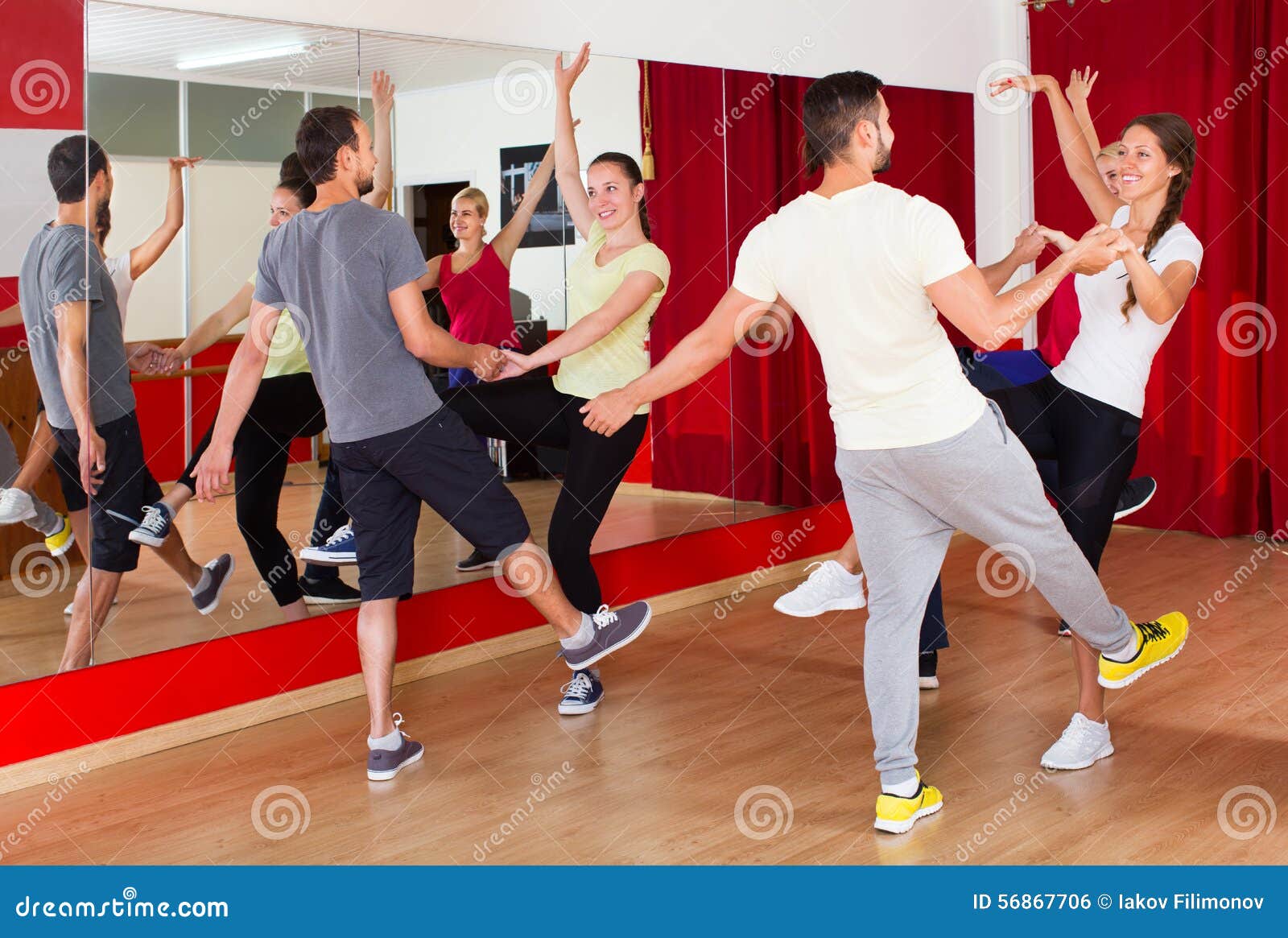 Men and Women Enjoying Active Dance Stock Photo - Image of adult, dance ...