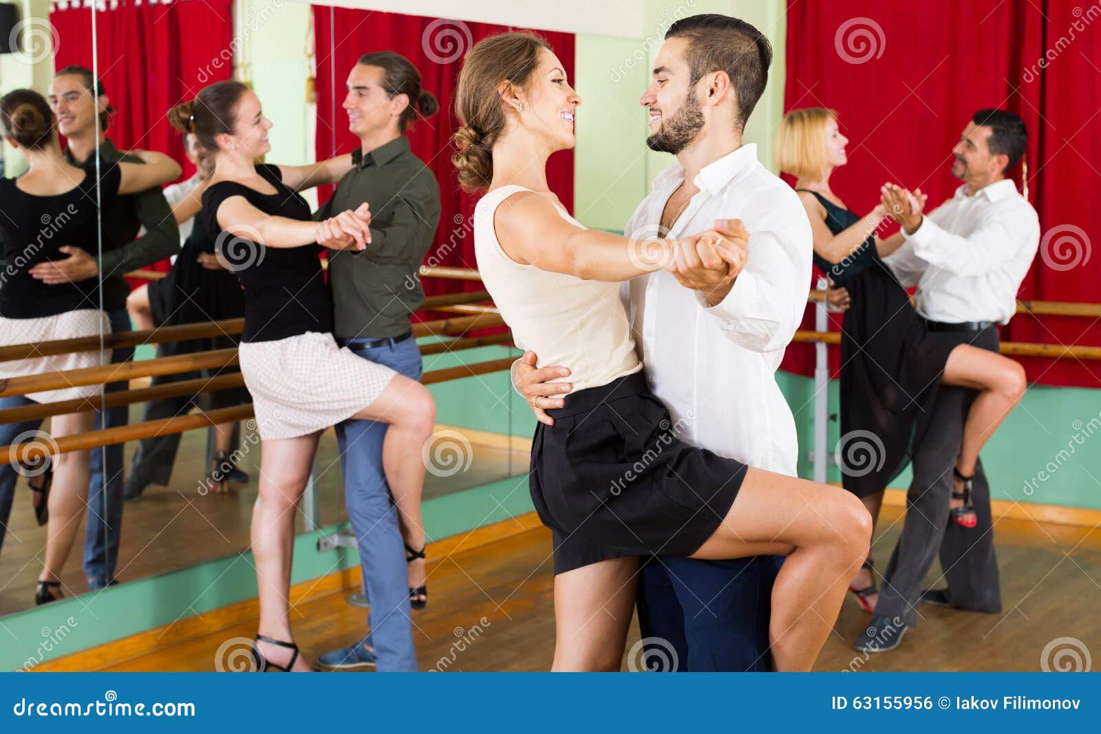 Men and Women Enjoying of Tango in Class Stock Photo - Image of active ...
