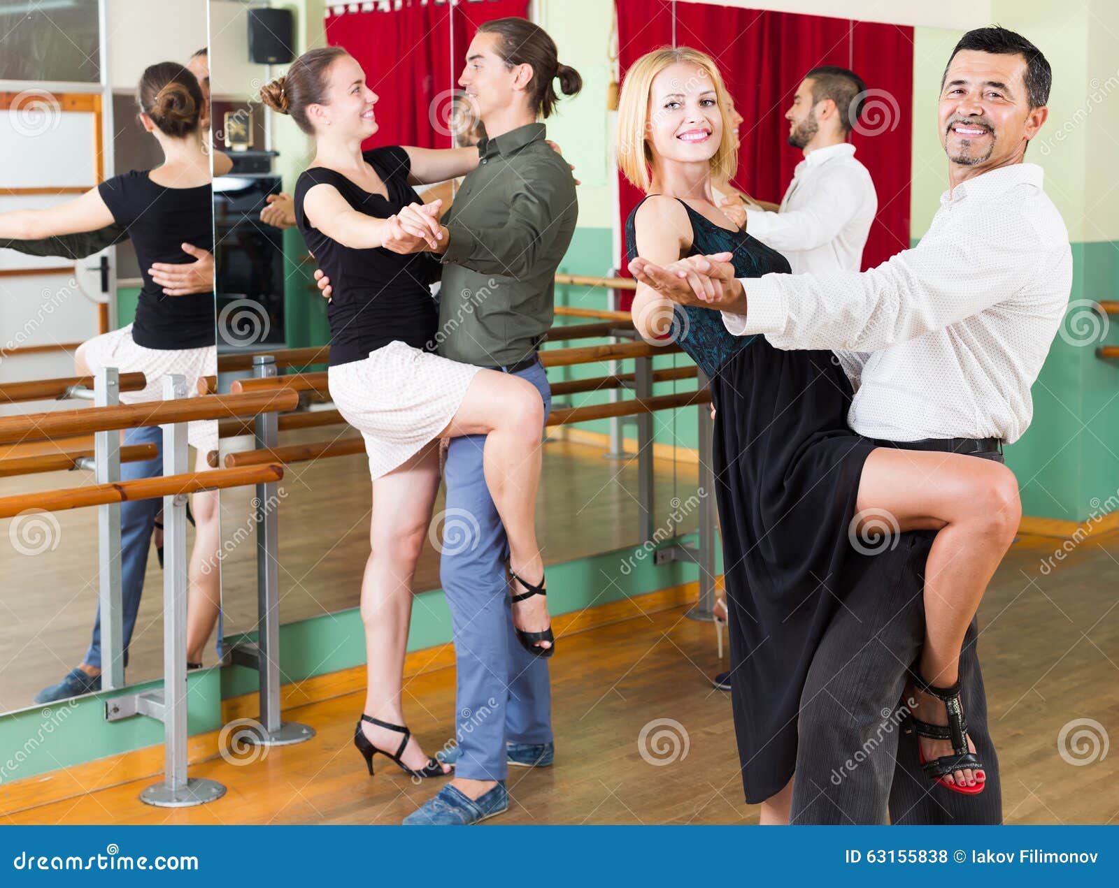 Men and Women Enjoying of Tango in Class Stock Photo - Image of ...