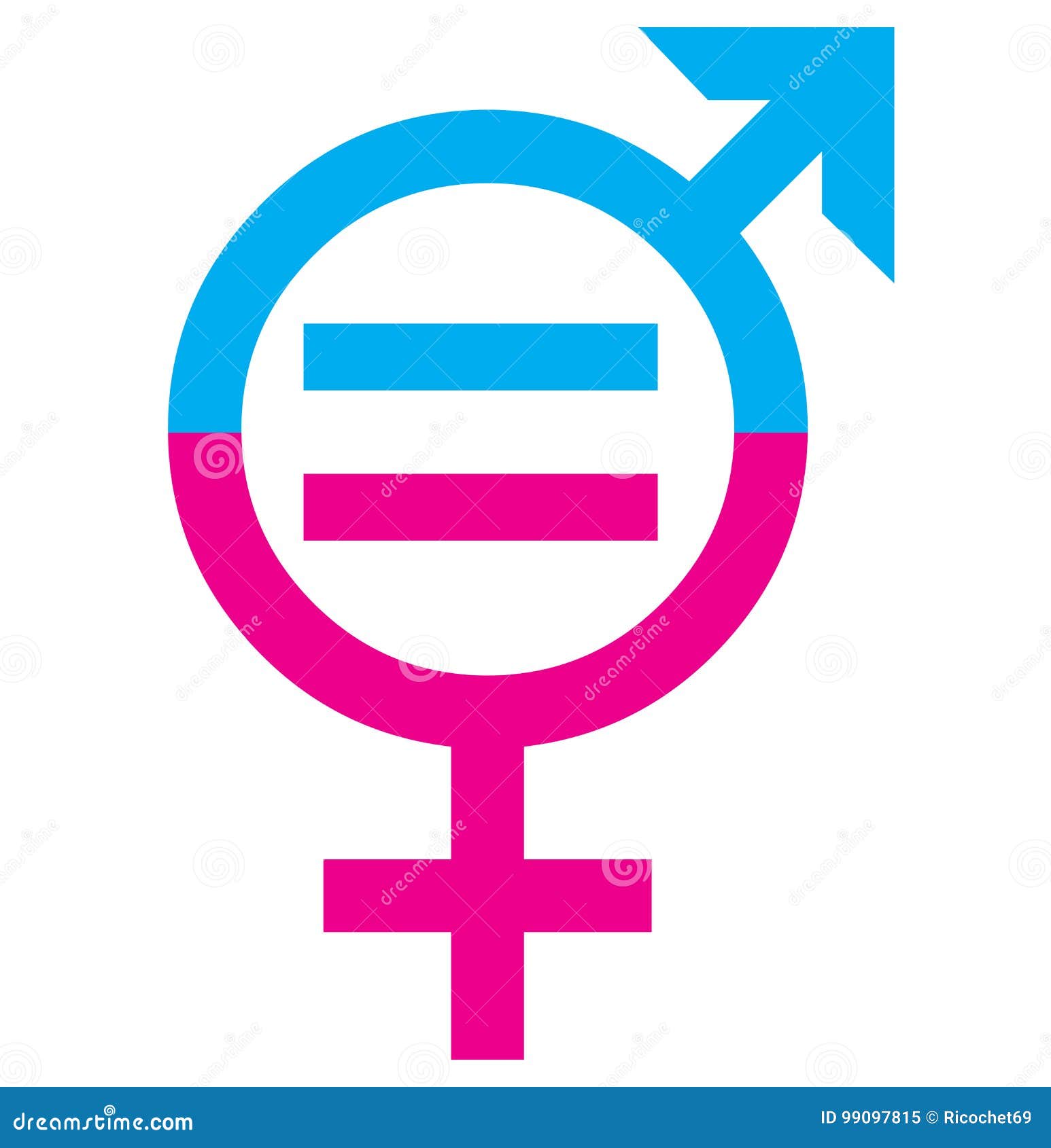 Men And Women Sex Equality Sign Concept Stock Illustration