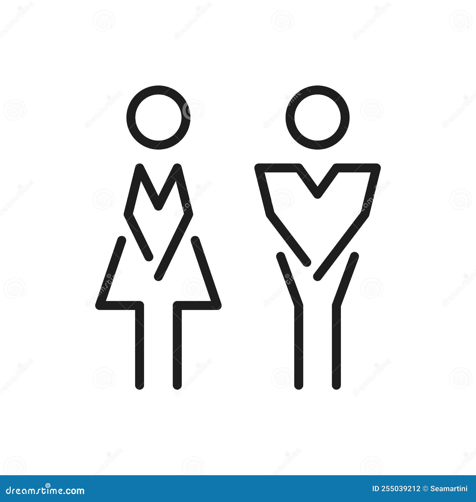 Men And Women Toilet Sign Wc Restroom Bathroom Stock Vector