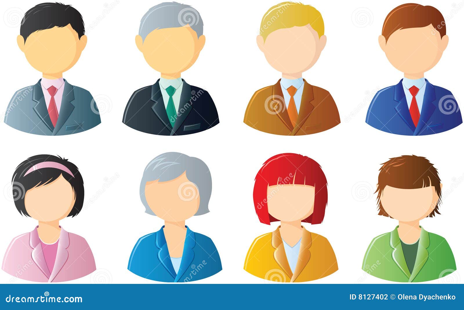 Men and Women Vector Icons for Designers Stock Vector - Illustration of ...