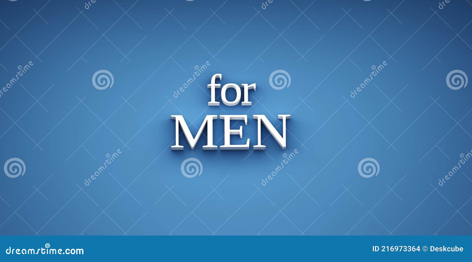 For Men Word Writing. 3D Render Illustration Banner Stock Illustration ...