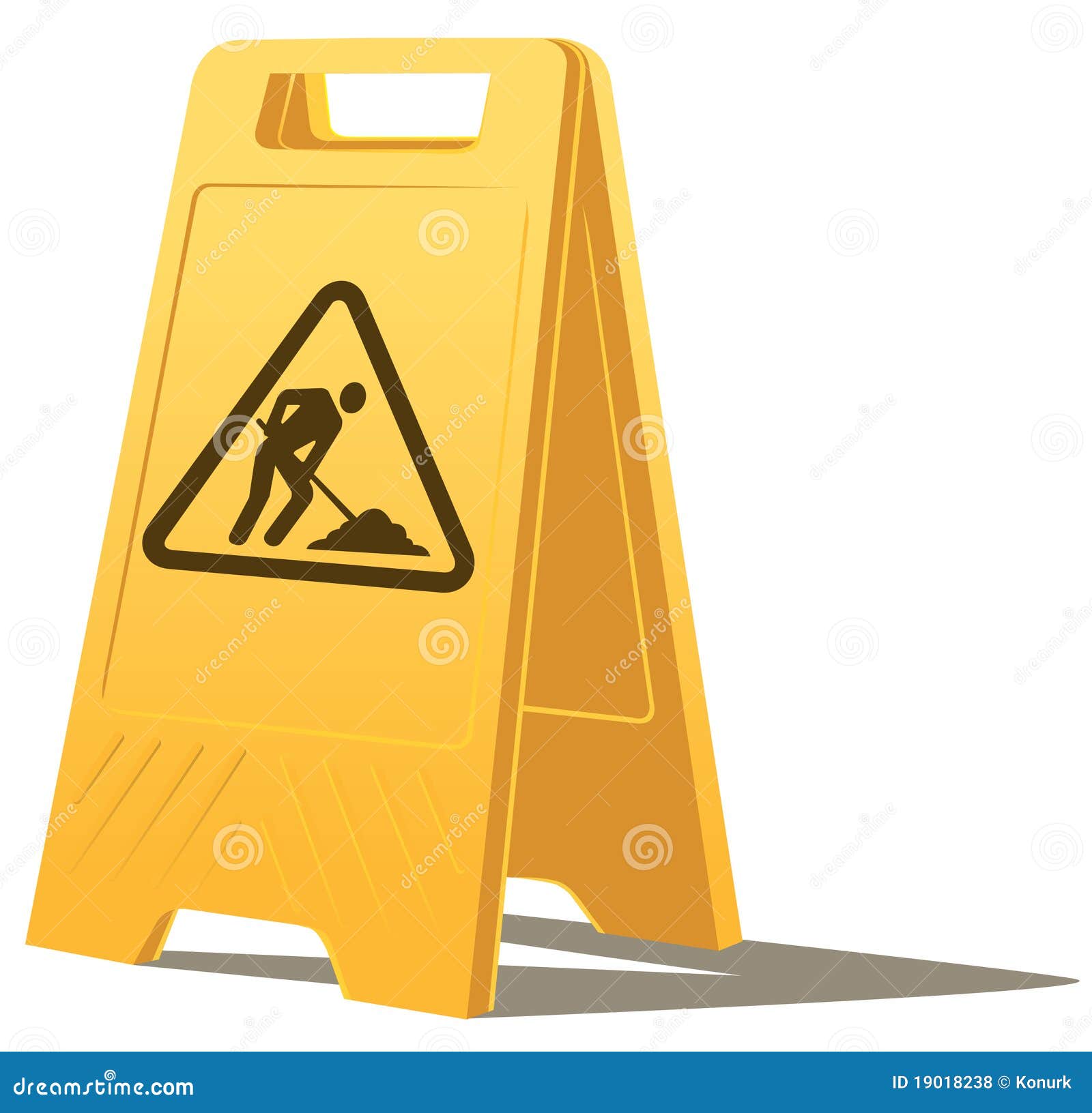 Caution Wet Floor Banner Sign Cartoon Vector | CartoonDealer.com #315787875