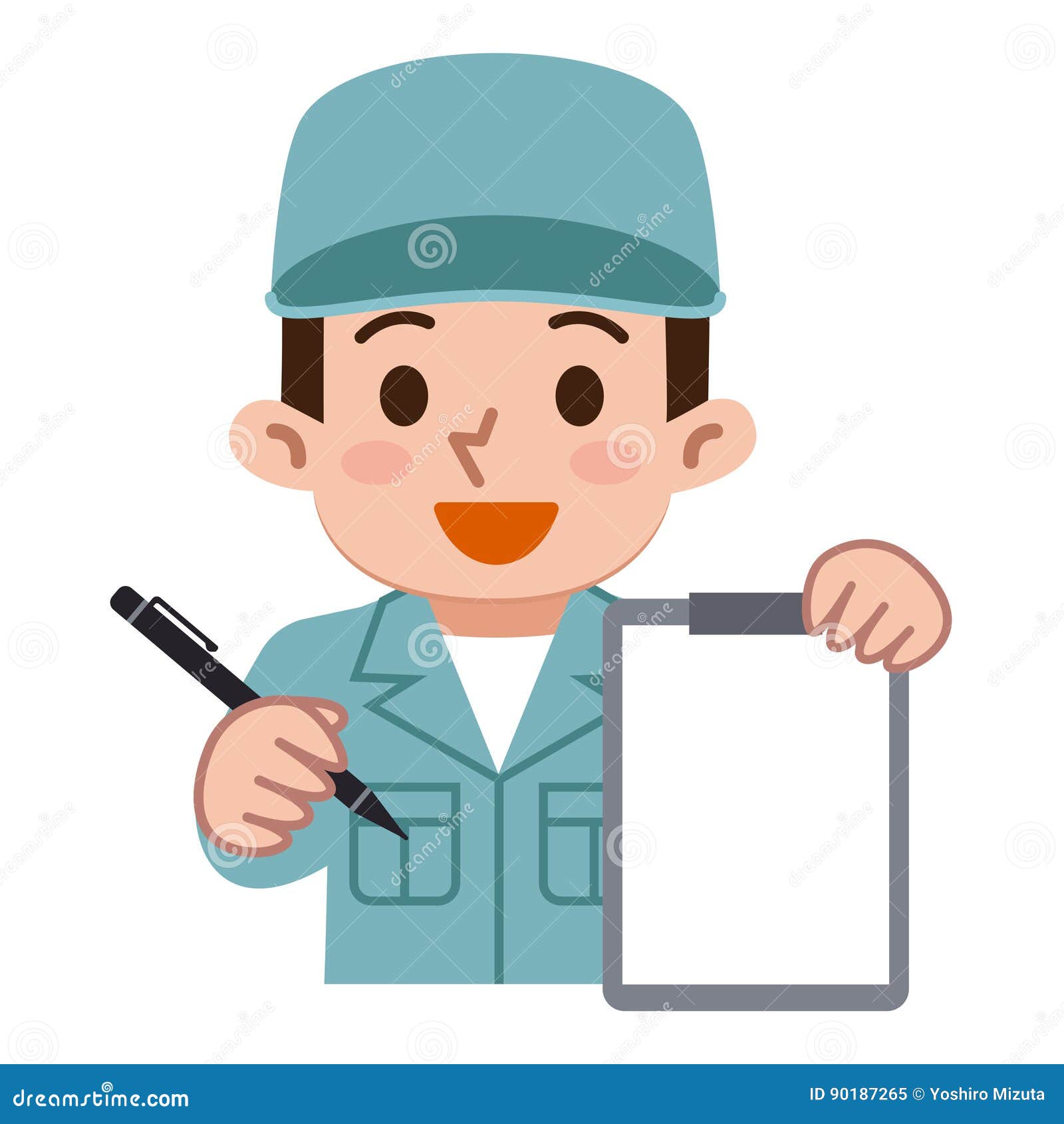 Men of Work Clothes To Wait for Documents Stock Vector - Illustration ...