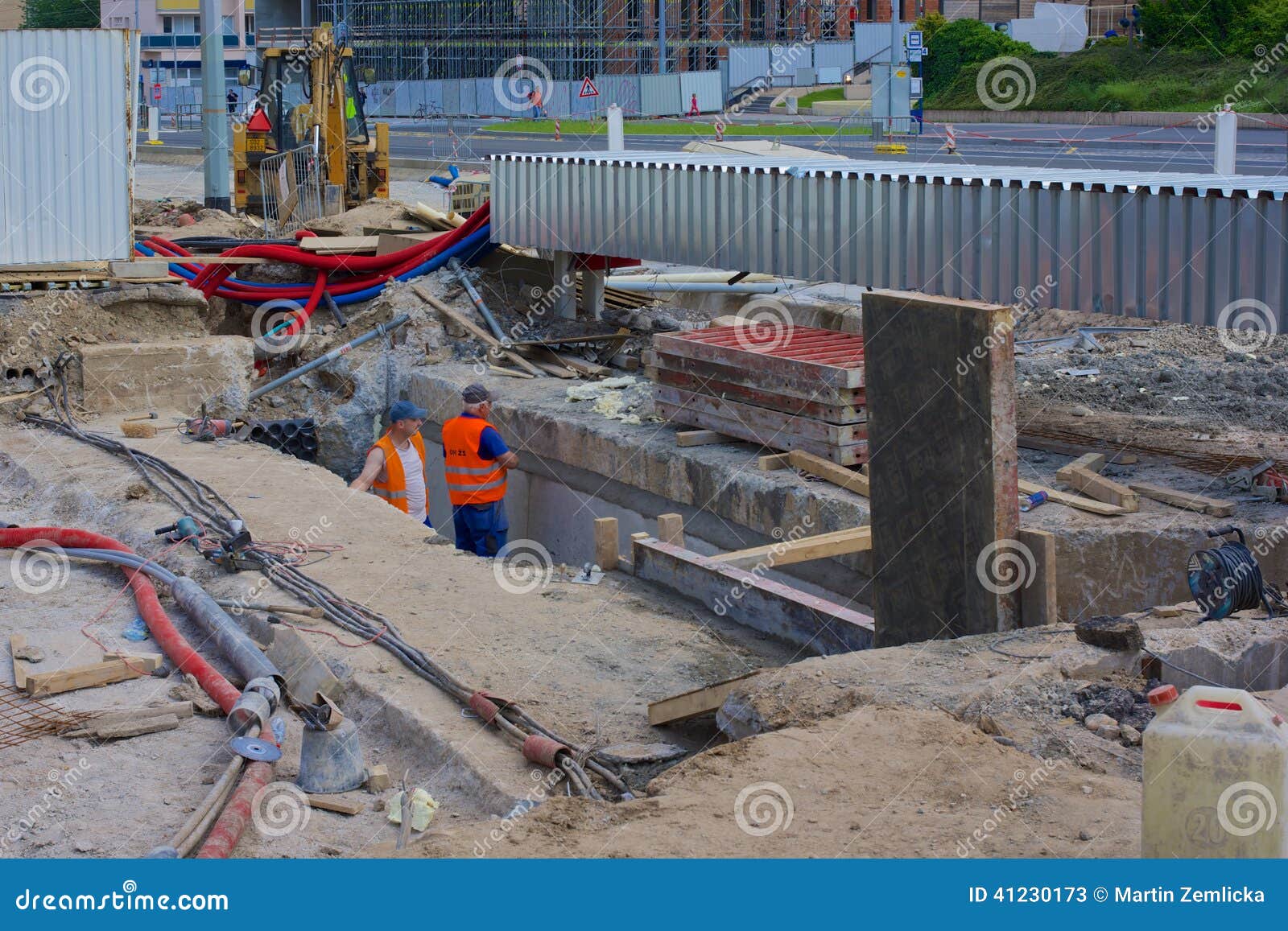 Men at work editorial stock photo. Image of vest, construction - 41230173
