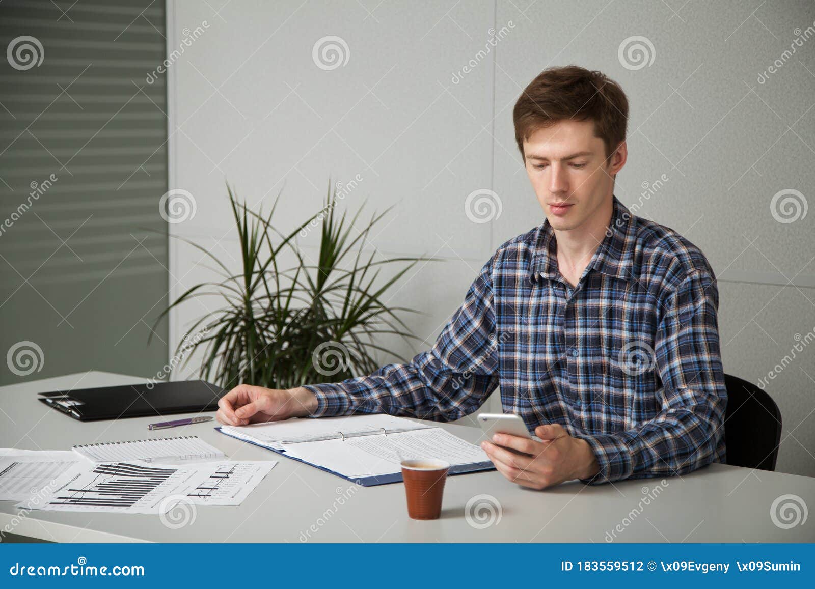 Men work in the office stock photo. Image of desk, address - 183559512