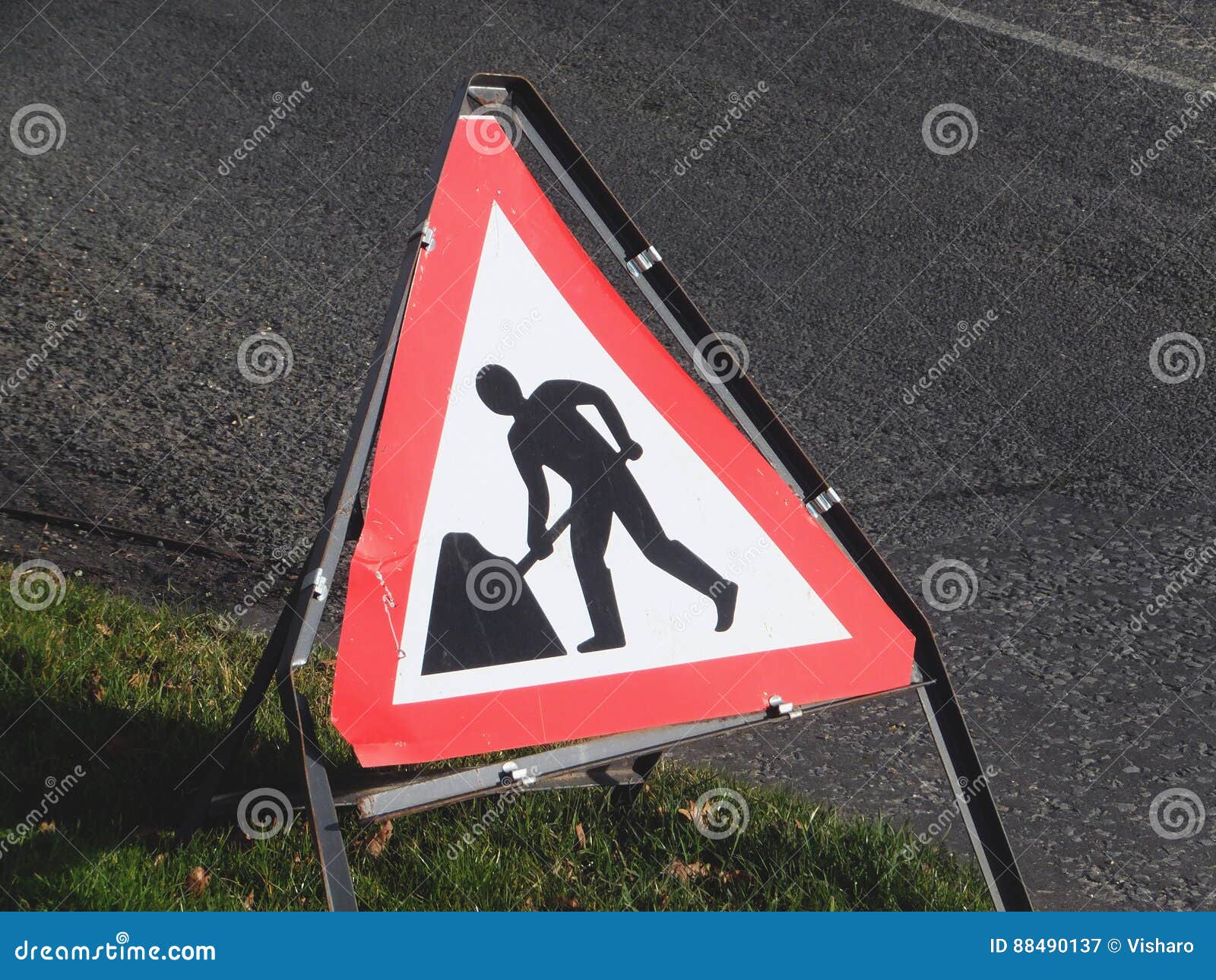 Men at Work Road Sign stock image. Image of england, alert - 88490137