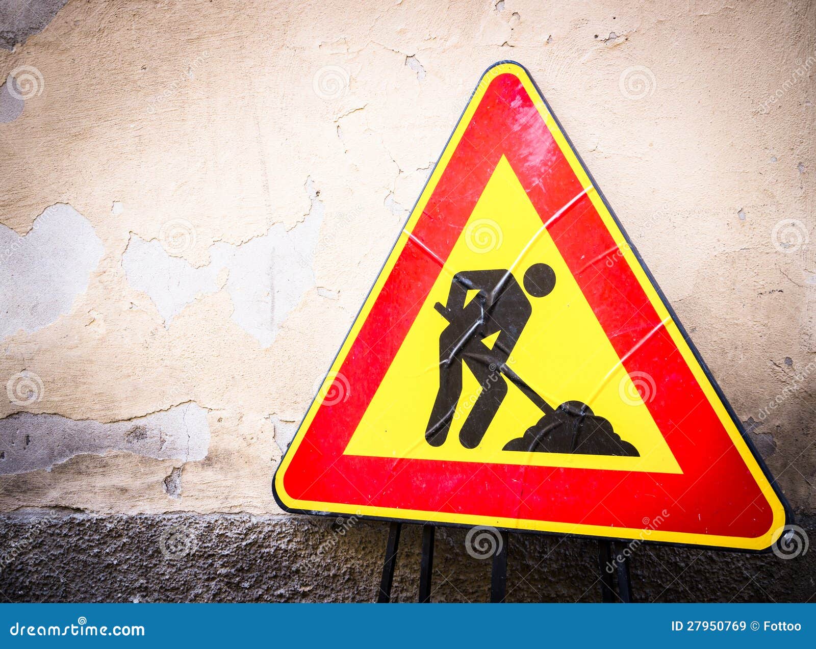 Men at work sign stock image. Image of road, roadwork - 27950769