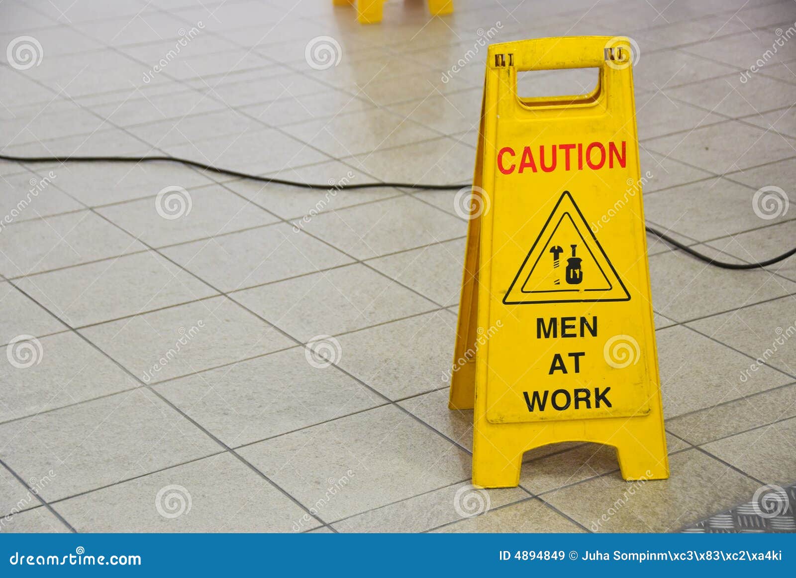 Men at work sign stock image. Image of male, life, temperature - 4894849