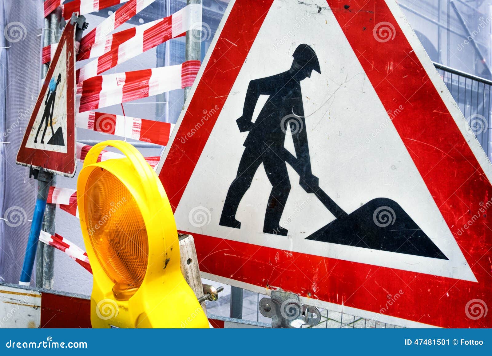 Men at work sign stock image. Image of construction, street - 47481501