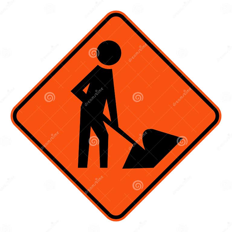 Men at Work Sign stock vector. Illustration of isolated - 137978005
