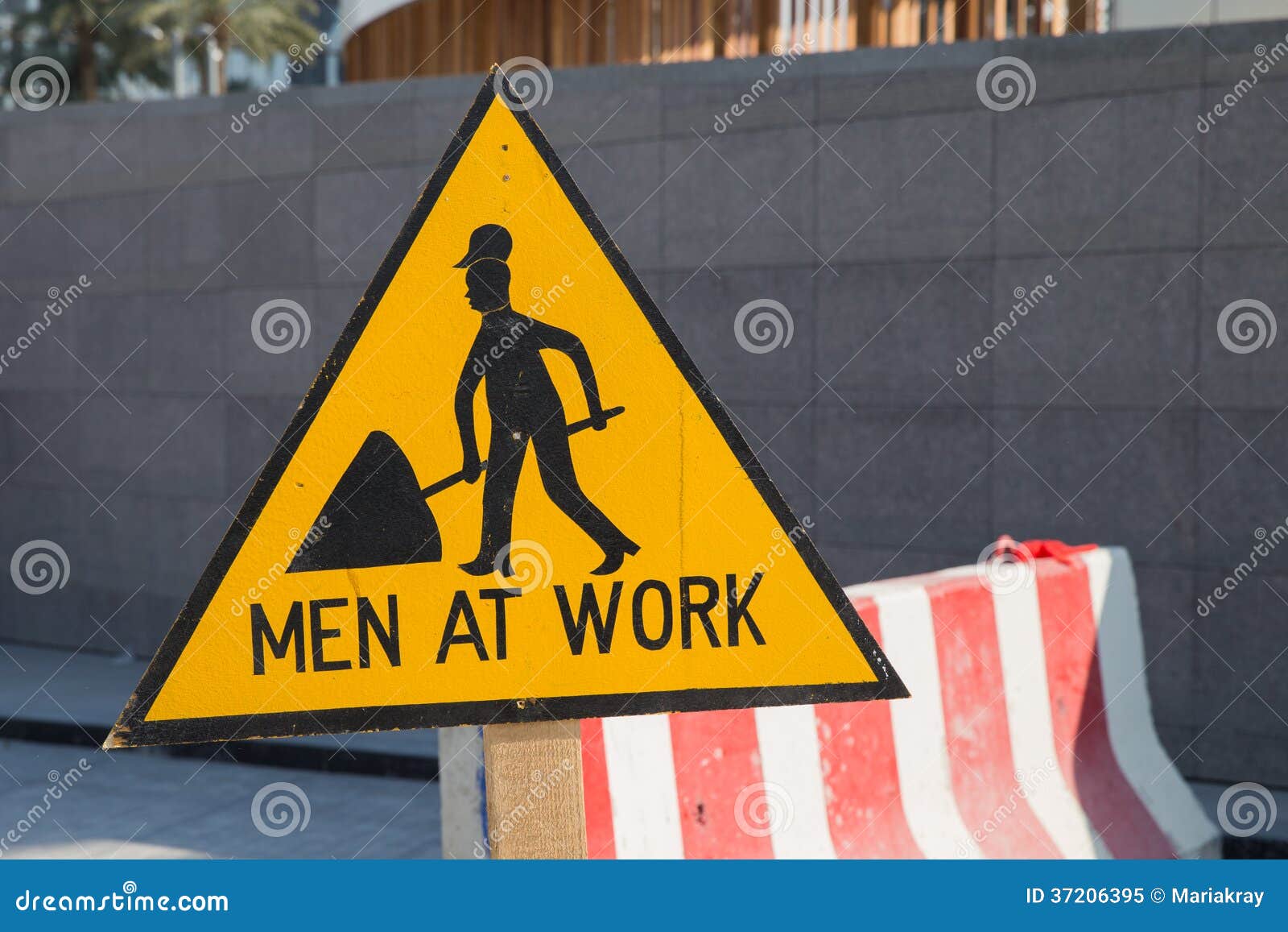 Men at work sign stock image. Image of icon, roadworks - 37206395