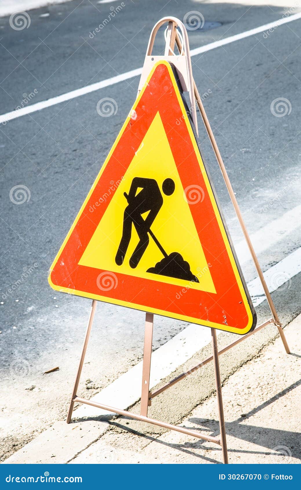 Men at work sign stock photo. Image of stret, construction - 30267070
