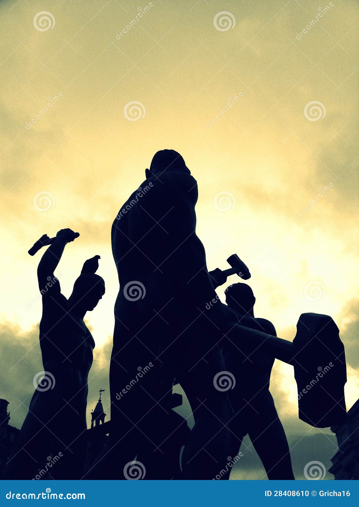 Men at Work- Statue of Workers Editorial Image - Image of statue, steel ...