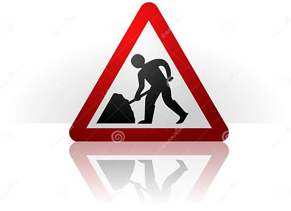 Men at Work Symbol stock illustration. Illustration of site - 6312009