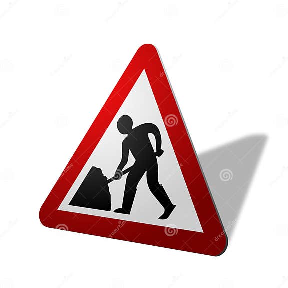 Men at Work Symbol stock illustration. Illustration of road - 6312012