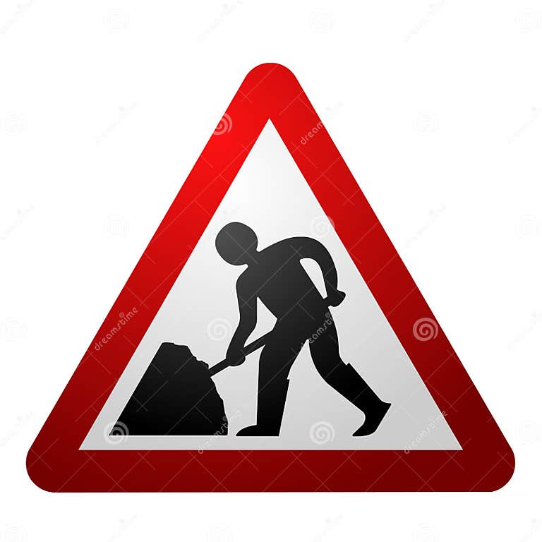 Men at Work Symbol stock illustration. Illustration of building - 6312020