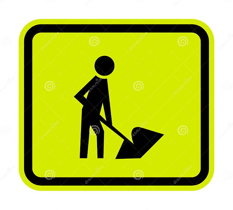 Men at Work Symbol Sign Isolate on White Background,Vector Illustration ...