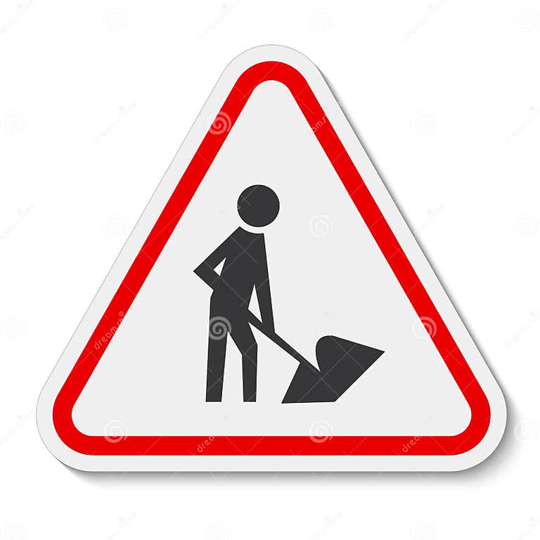 Men at Work Symbol Sign Isolate on White Background,Vector Illustration ...